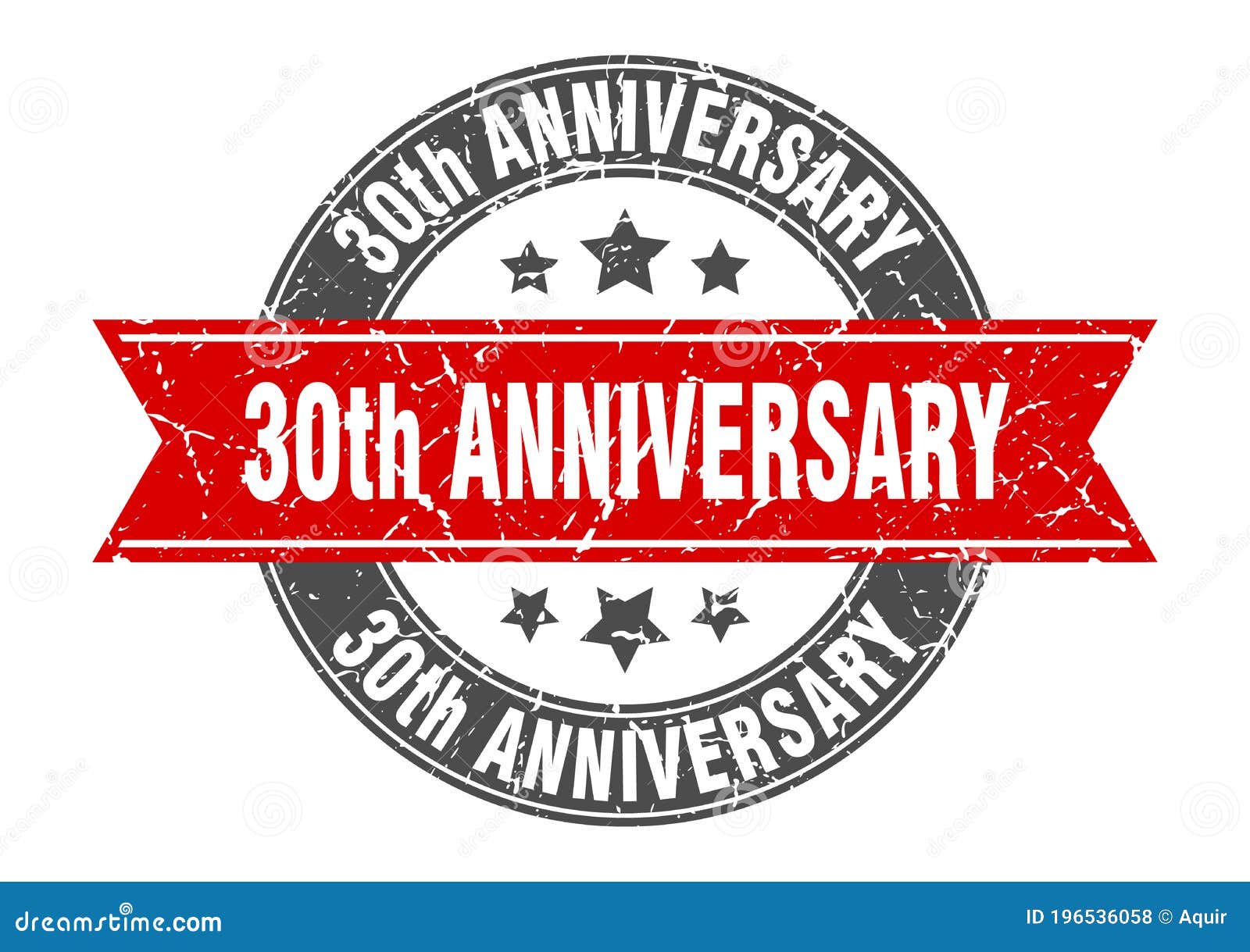 30th anniversary stamp stock vector. Illustration of vignette - 196536058