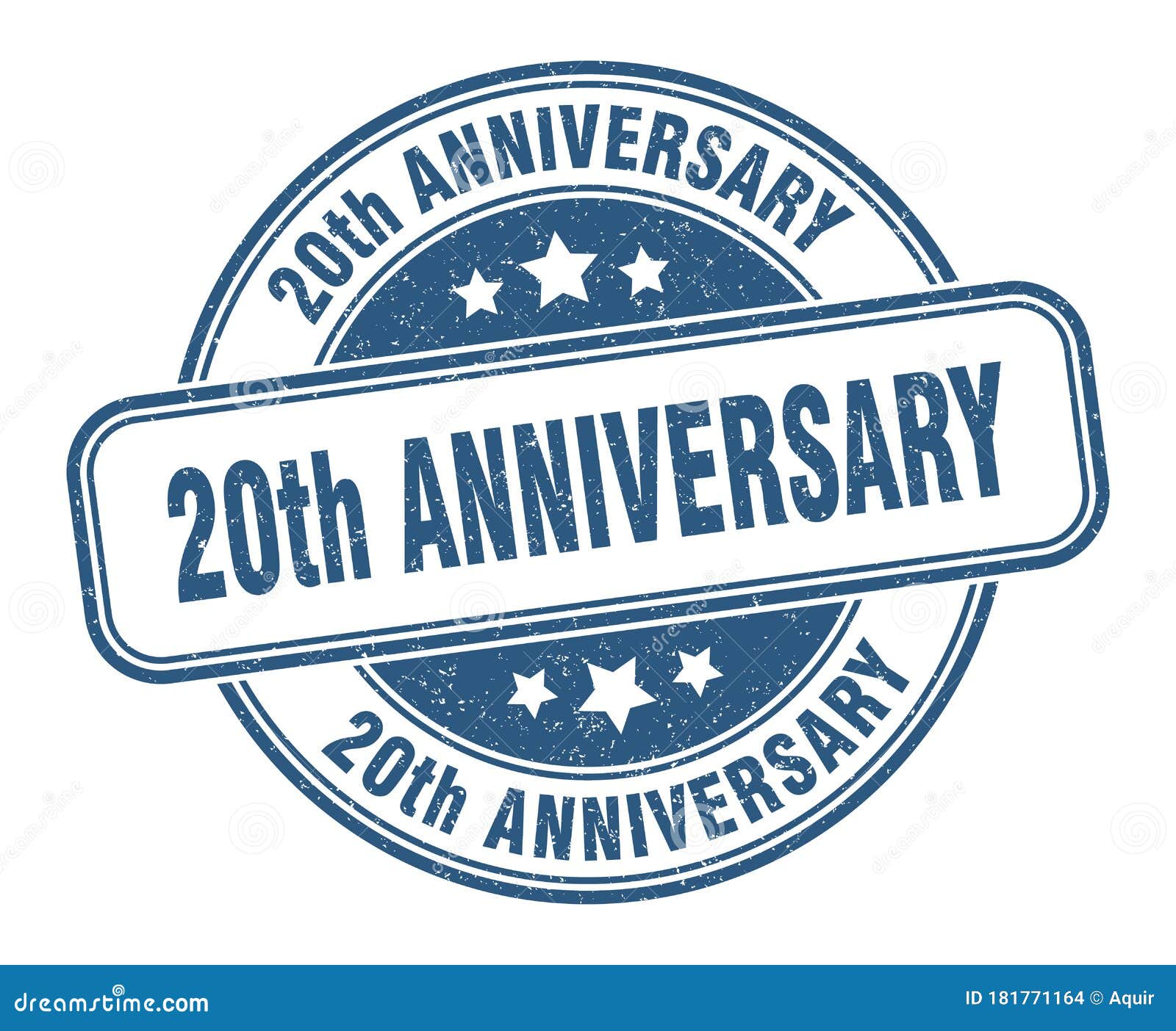 20th Anniversary Stamp. 20th Anniversary Round Grunge Sign Stock Vector ...