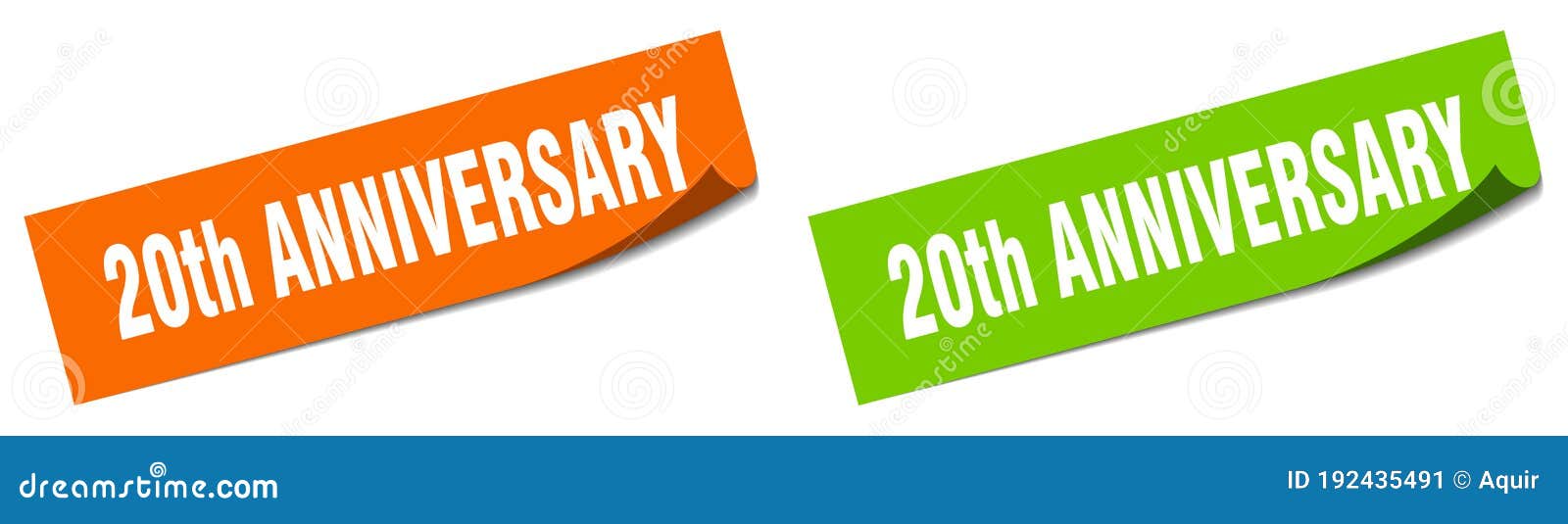 20th Anniversary Sticker. 20th Anniversary Sign Set Stock Vector ...