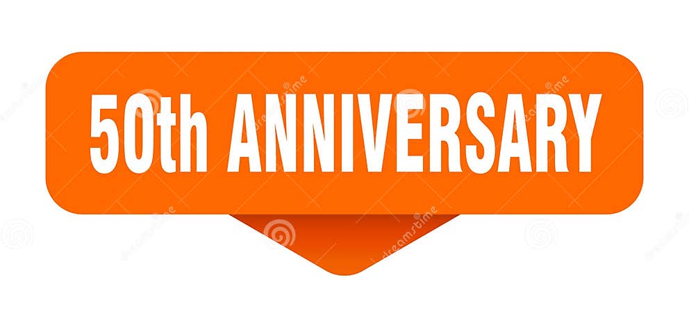 50th Anniversary Sticker. 50th Anniversary Sign on Transparent ...