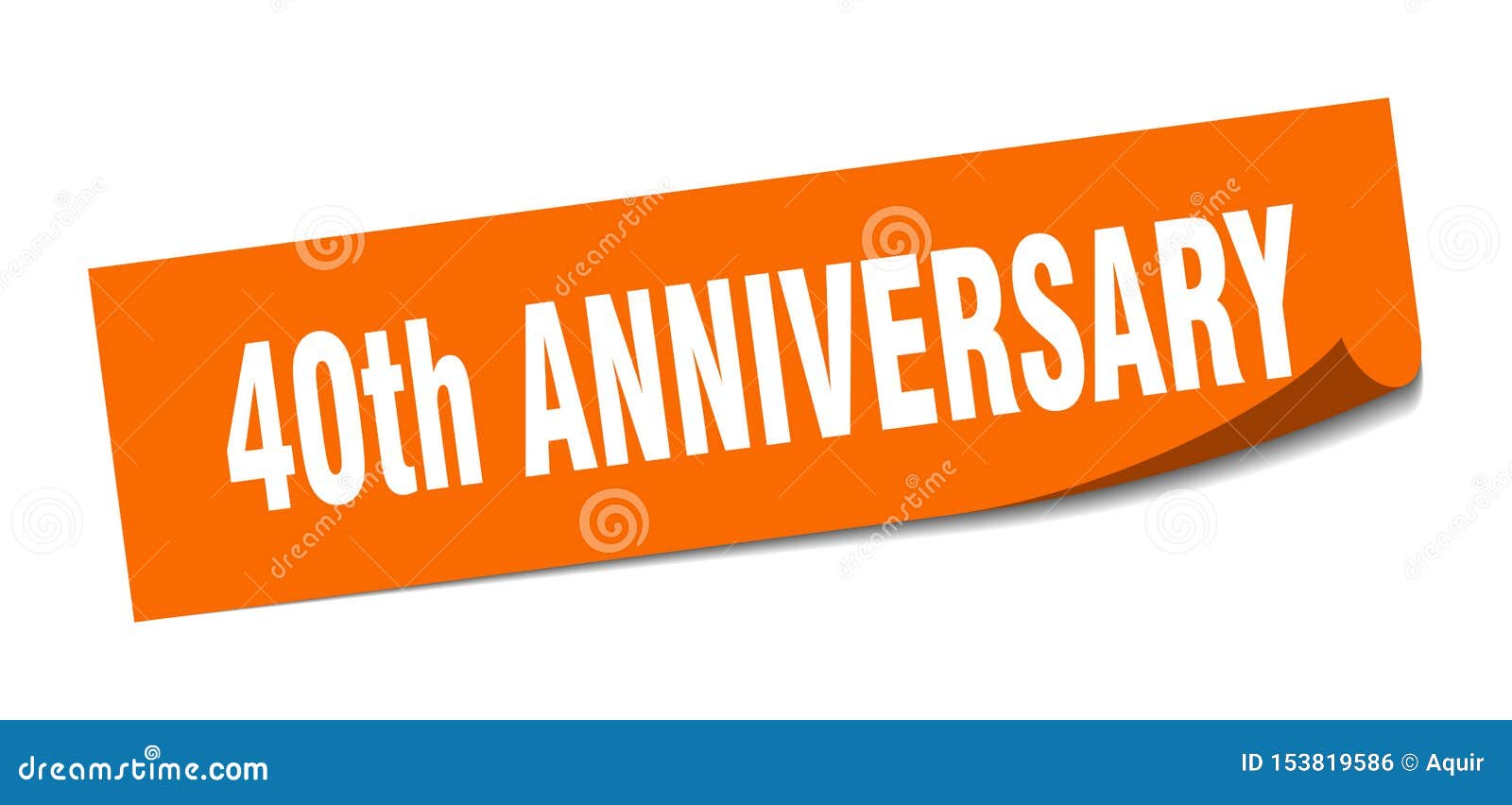40th anniversary sticker. stock vector. Illustration of insignia ...