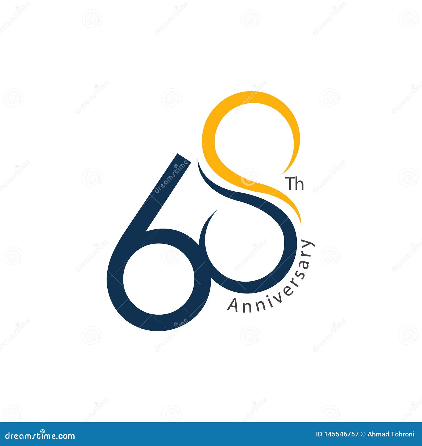 68th Anniversary Celebration, Luxurious 68 Years Anniversary Logo ...