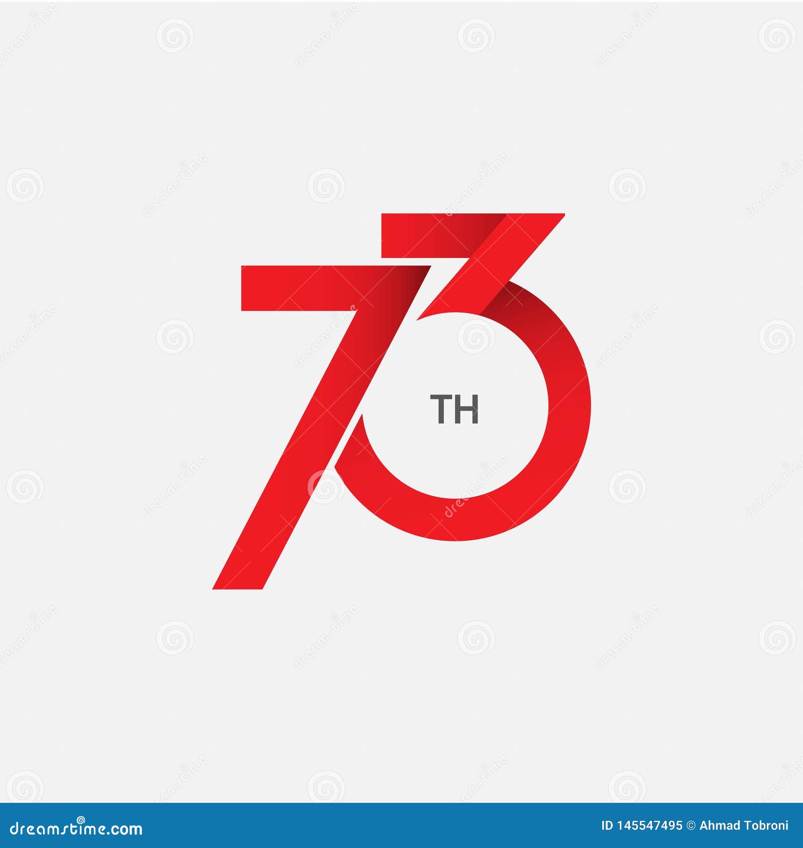 73 Th Anniversary Vector Template Design Illustration Stock ...