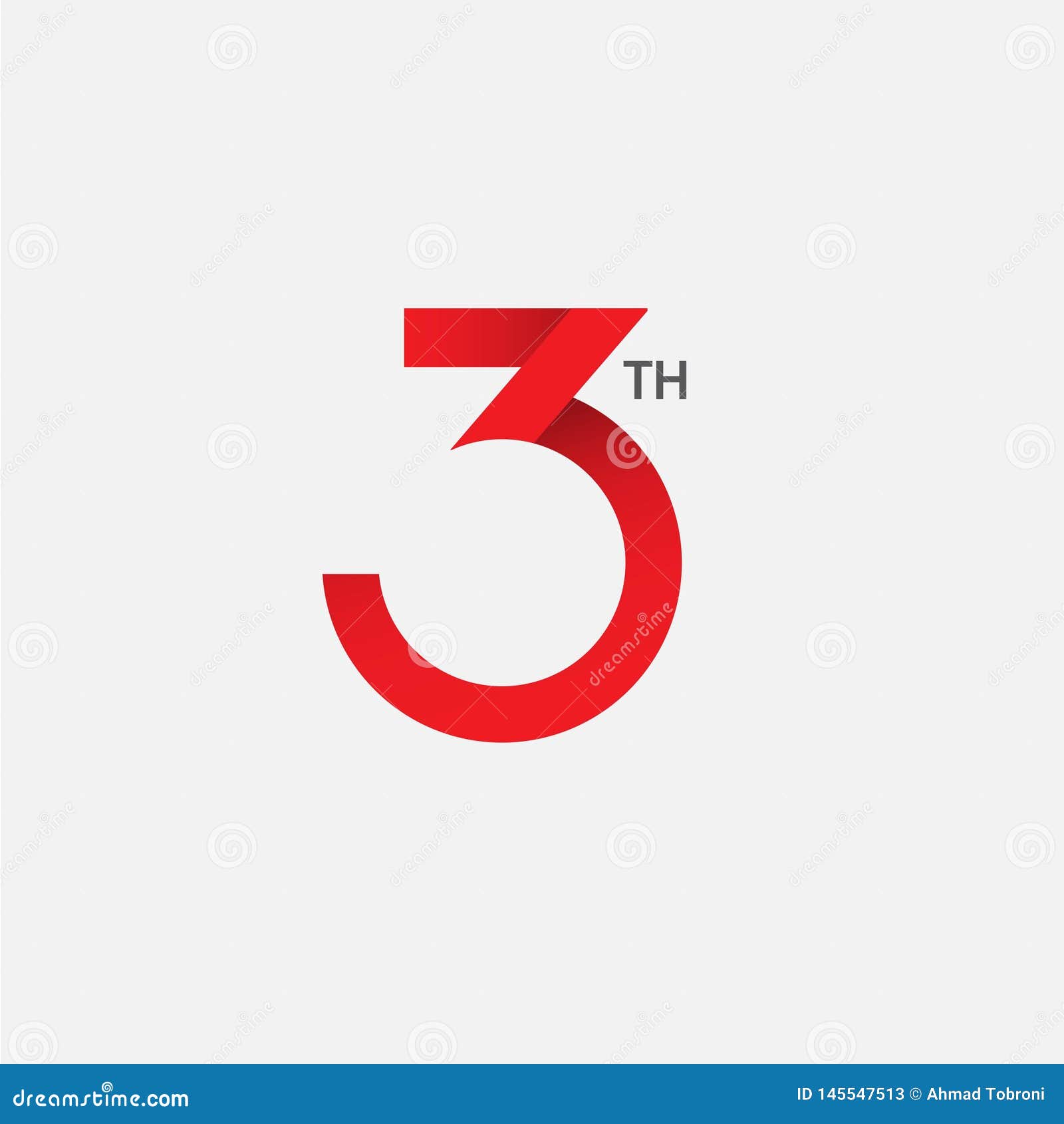 3 Th Anniversary Vector Template Design Illustration Stock Vector ...