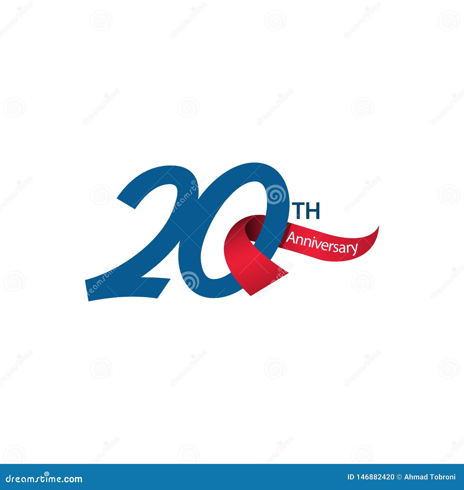 20 Th Anniversary Vector Template Design Illustration Stock Vector ...