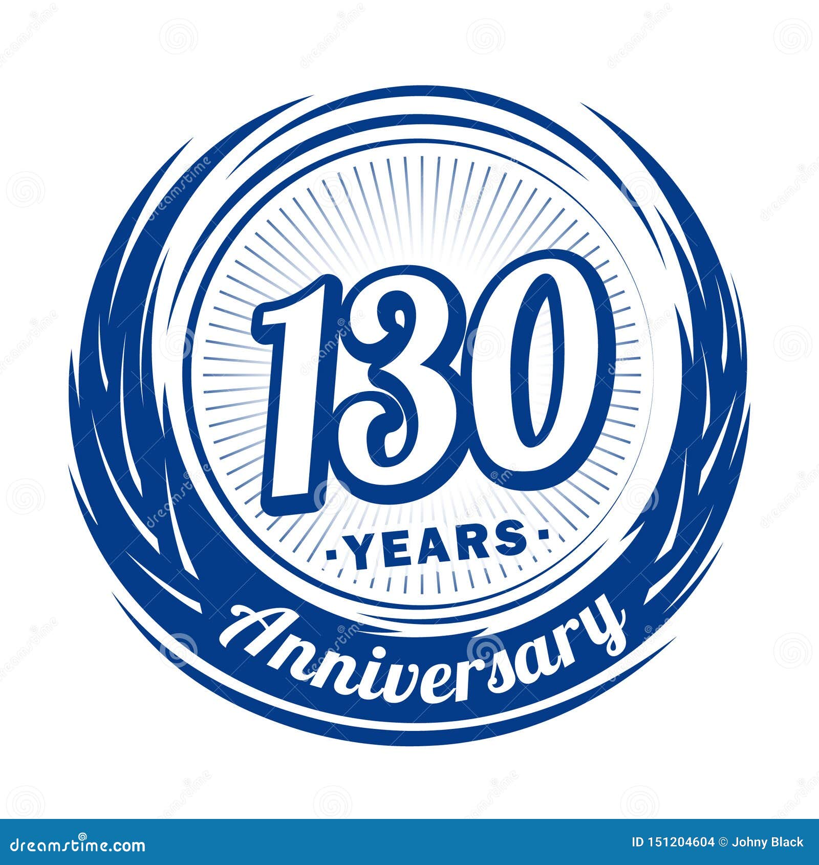 130 Year Anniversary. Elegant Anniversary Design. 130th Logo. Stock ...