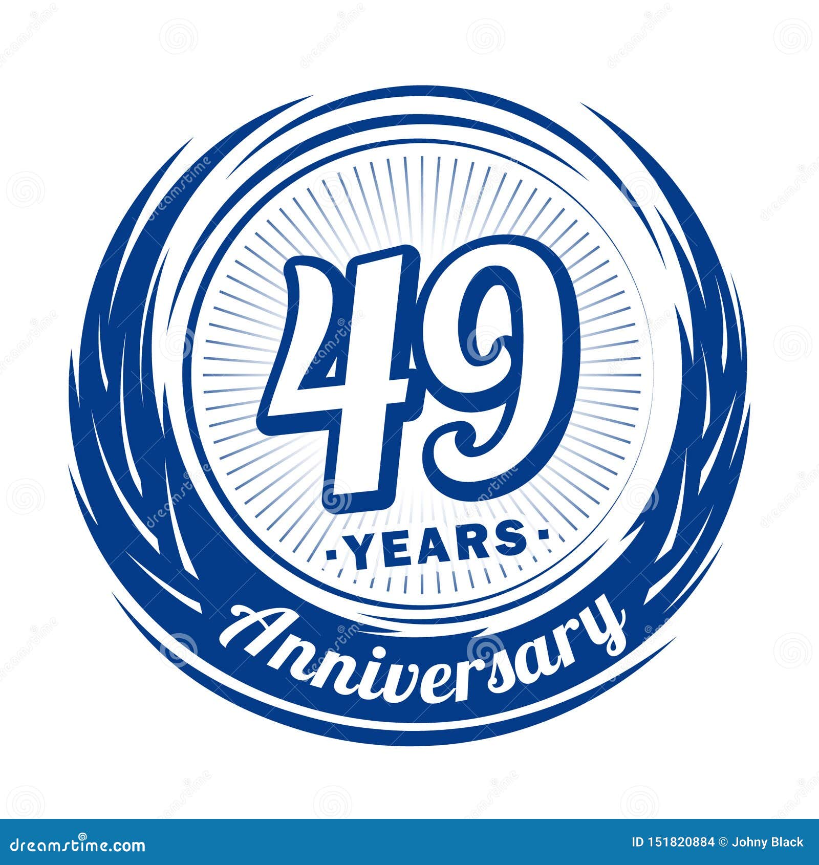 49 Years Anniversary. Elegant Anniversary Design. 49th Logo. Stock ...