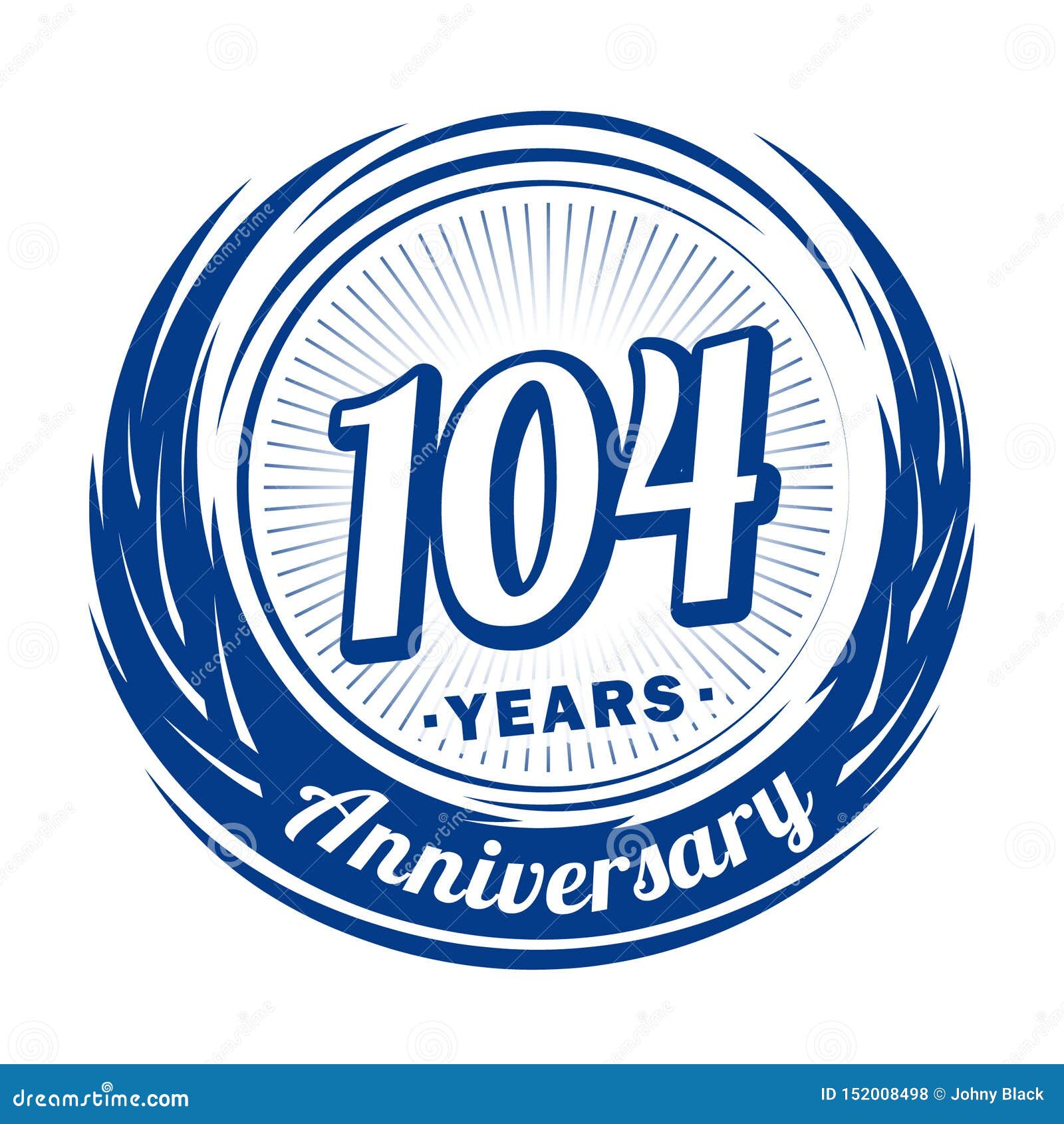 104 Years Anniversary. Elegant Anniversary Design. 104th Logo. Stock ...