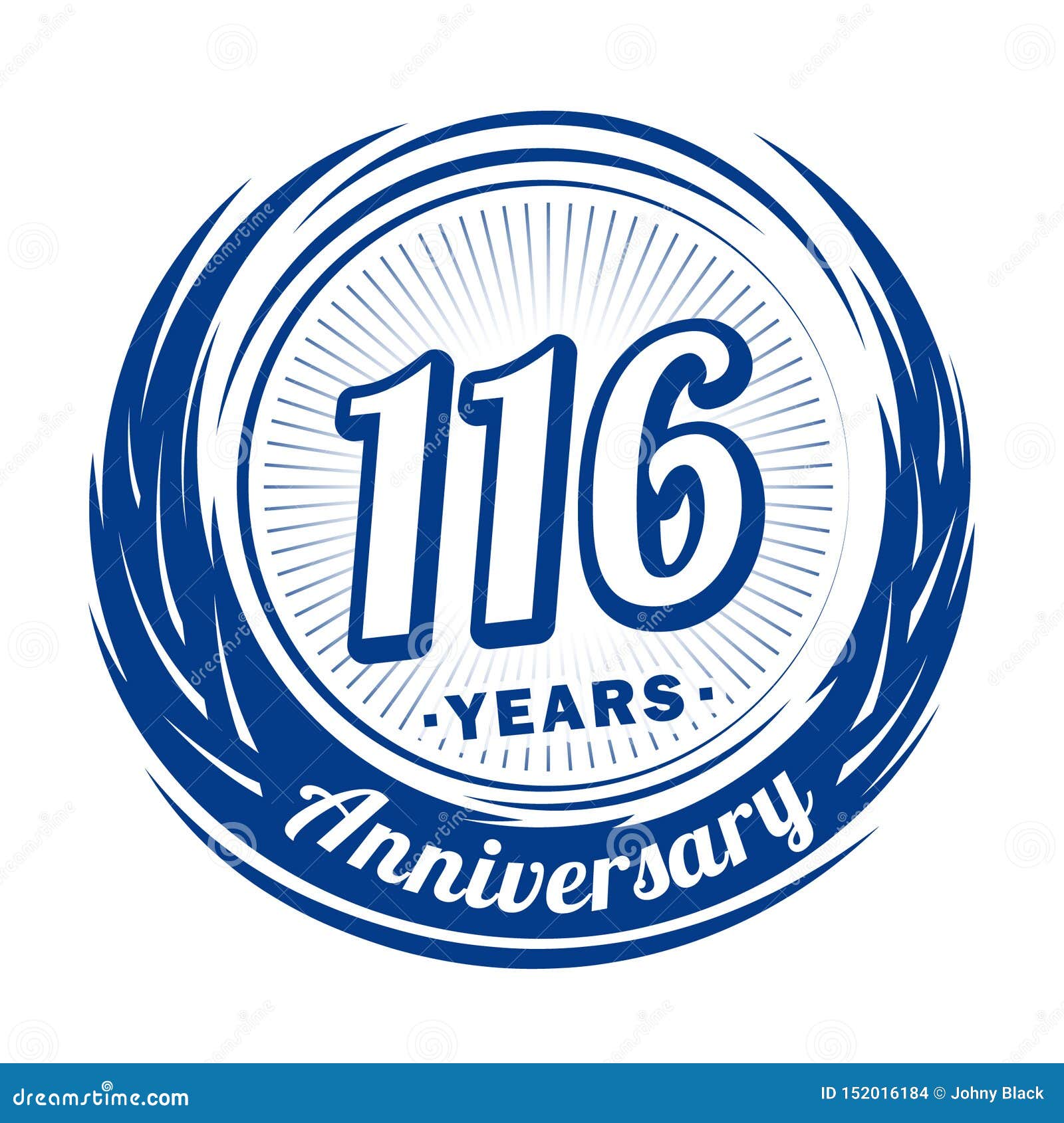 116 Years Anniversary. Elegant Anniversary Design. 116th Logo. Stock ...