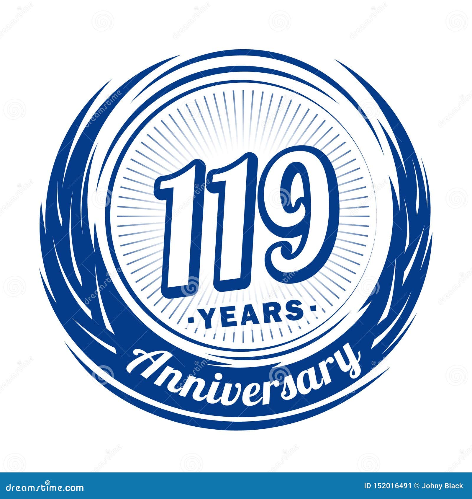 119 Years Anniversary. Elegant Anniversary Design. 119th Logo. Stock ...