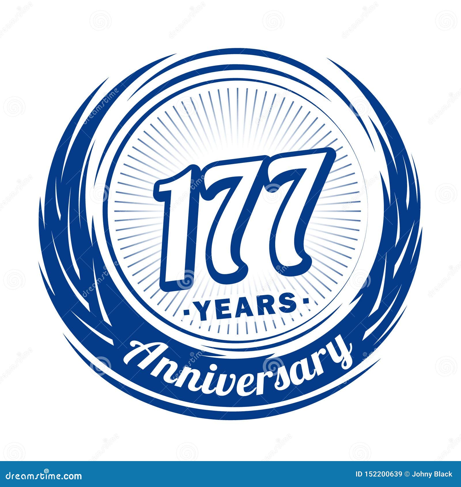 177 Years Anniversary. Elegant Anniversary Design. 177th Logo. Stock ...