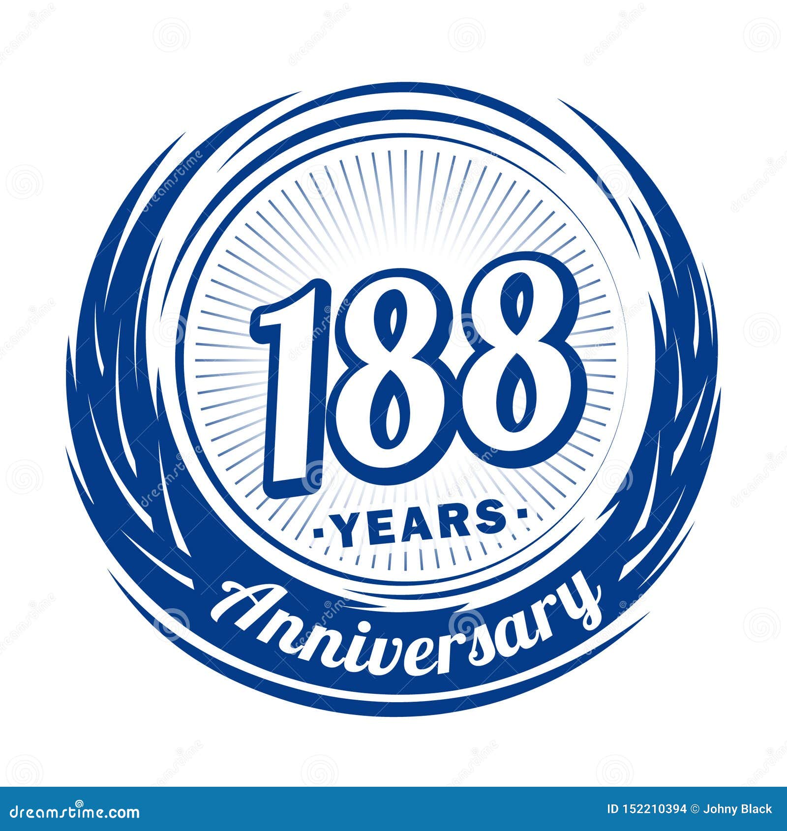 188 Years Anniversary. Elegant Anniversary Design. 188th Logo. Stock ...