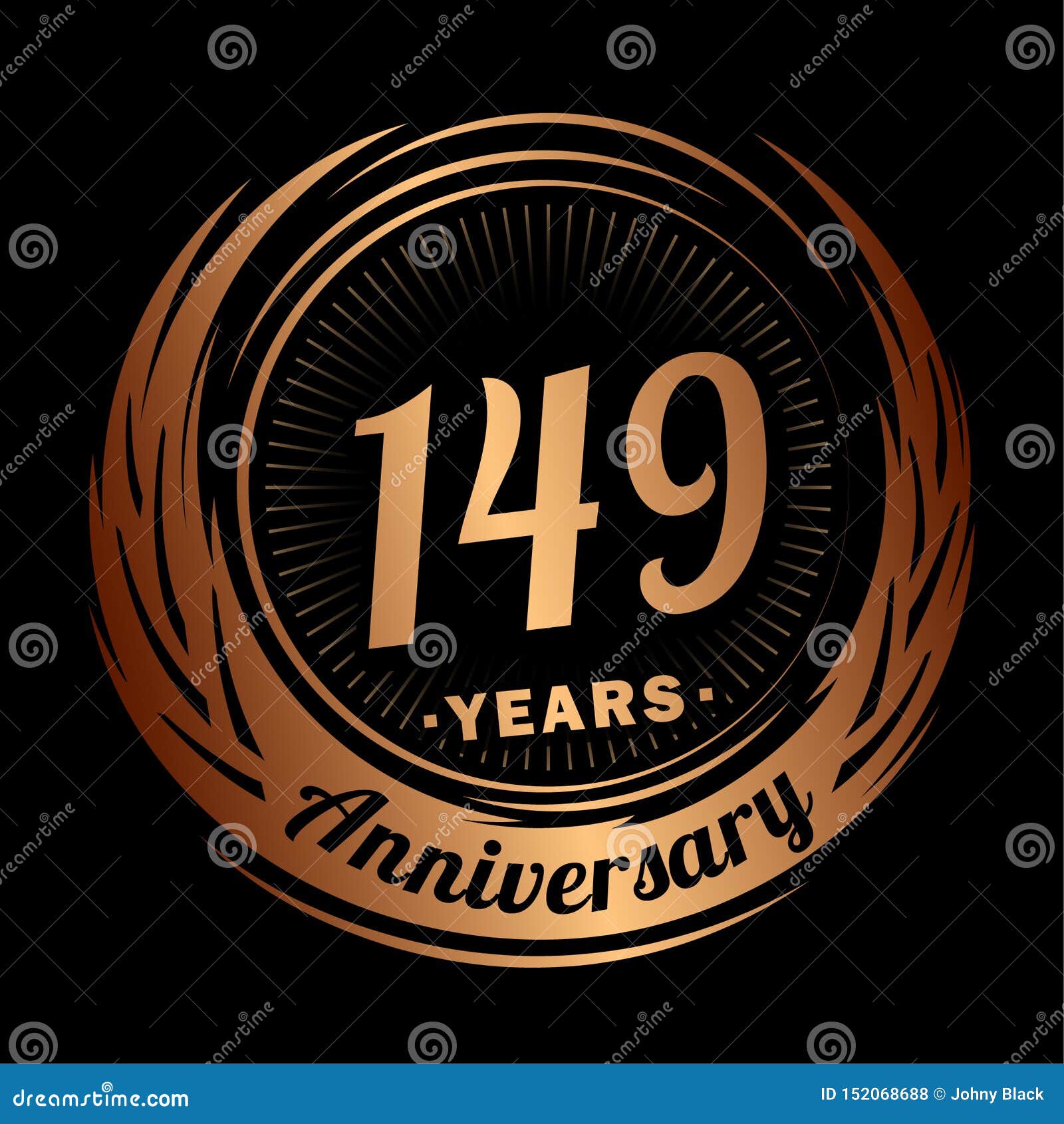 149 Years Anniversary. Elegant Anniversary Design. 149th Logo. Stock ...