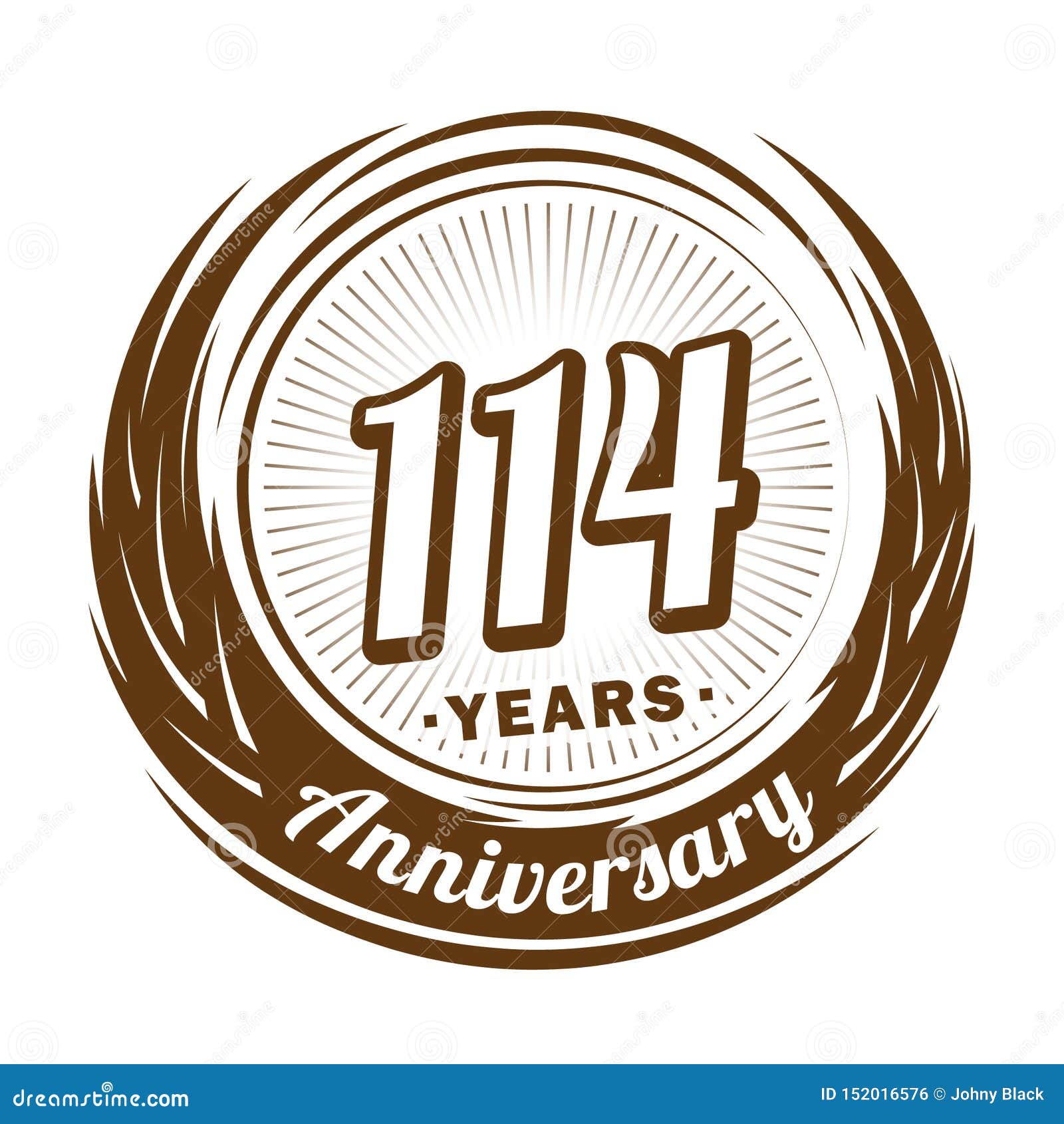 114 Years Anniversary. Elegant Anniversary Design. 114th Logo. Stock ...