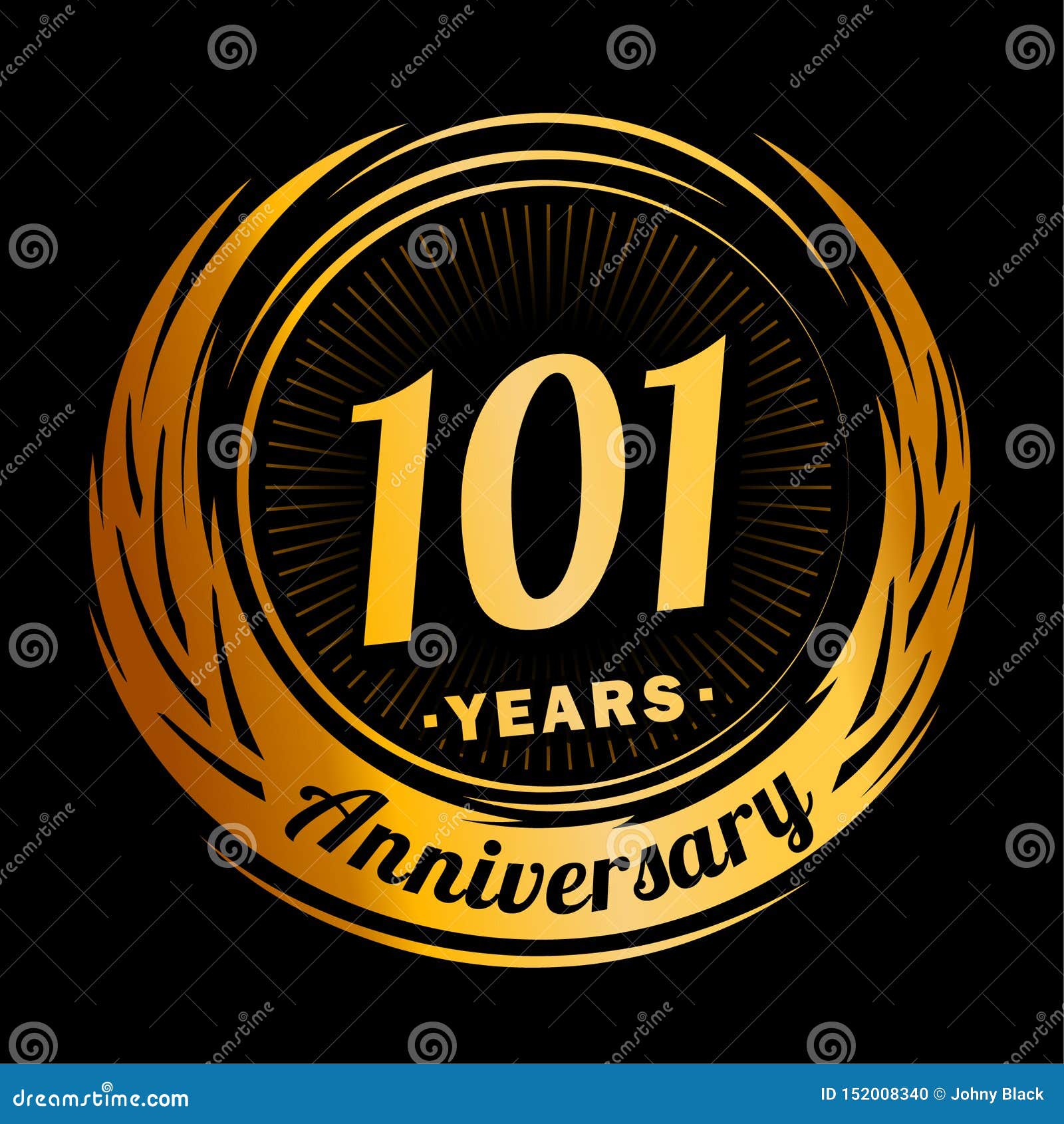 101 Years Anniversary. Elegant Anniversary Design. 101st Logo. Stock ...