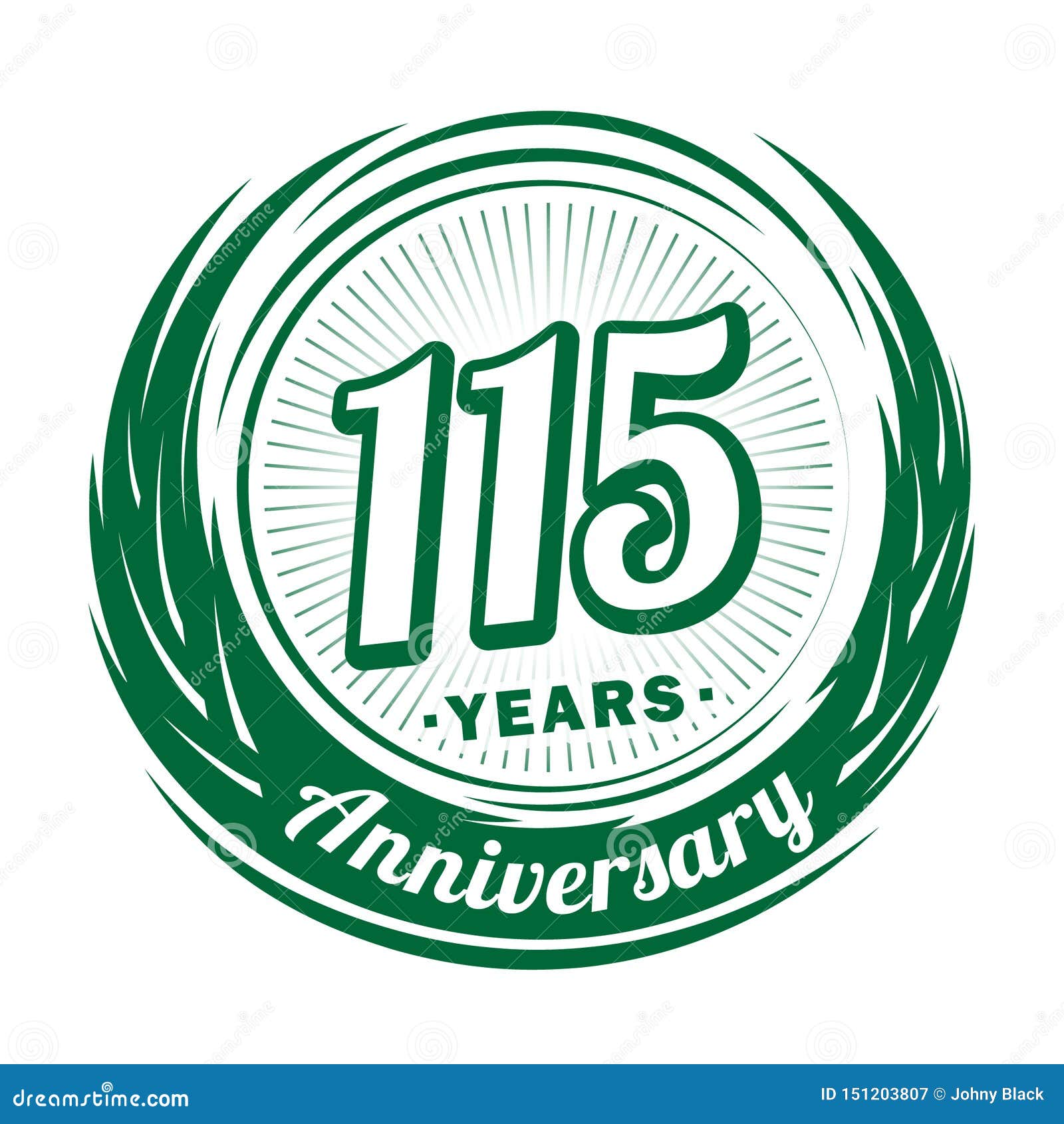 115 Year Anniversary. Elegant Anniversary Design. 115th Logo. Stock ...