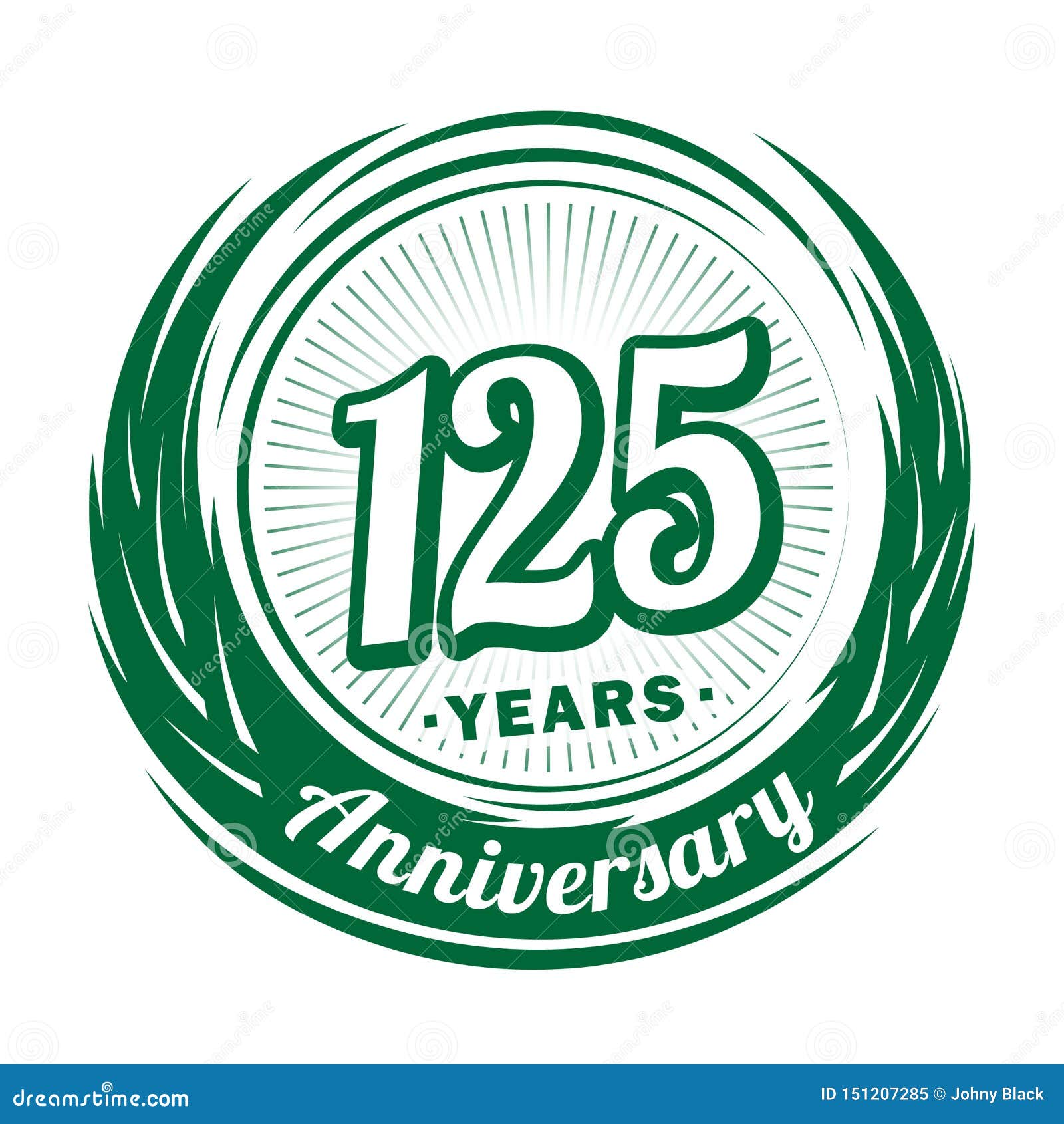 125 Year Anniversary. Elegant Anniversary Design. 125th Logo. Stock ...