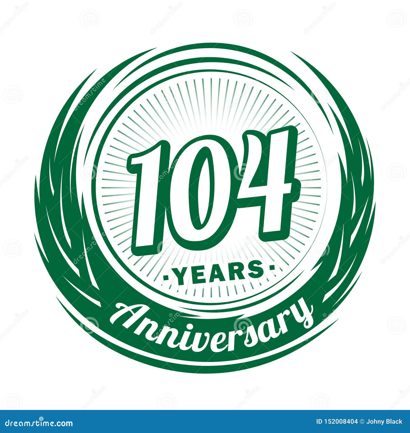 104 Years Anniversary. Elegant Anniversary Design. 104th Logo. Stock ...