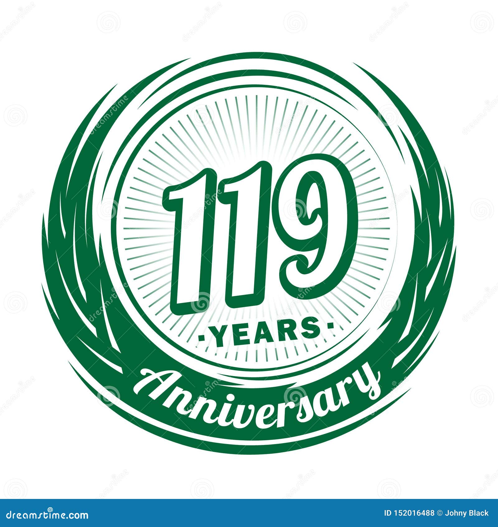 119 Years Anniversary. Elegant Anniversary Design. 119th Logo. Stock ...