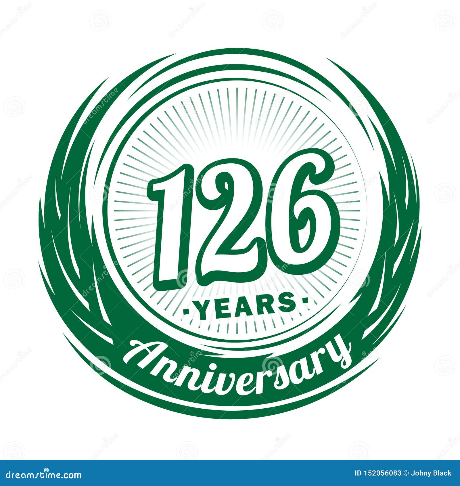 126 Years Anniversary. Elegant Anniversary Design. 126th Logo. Stock ...