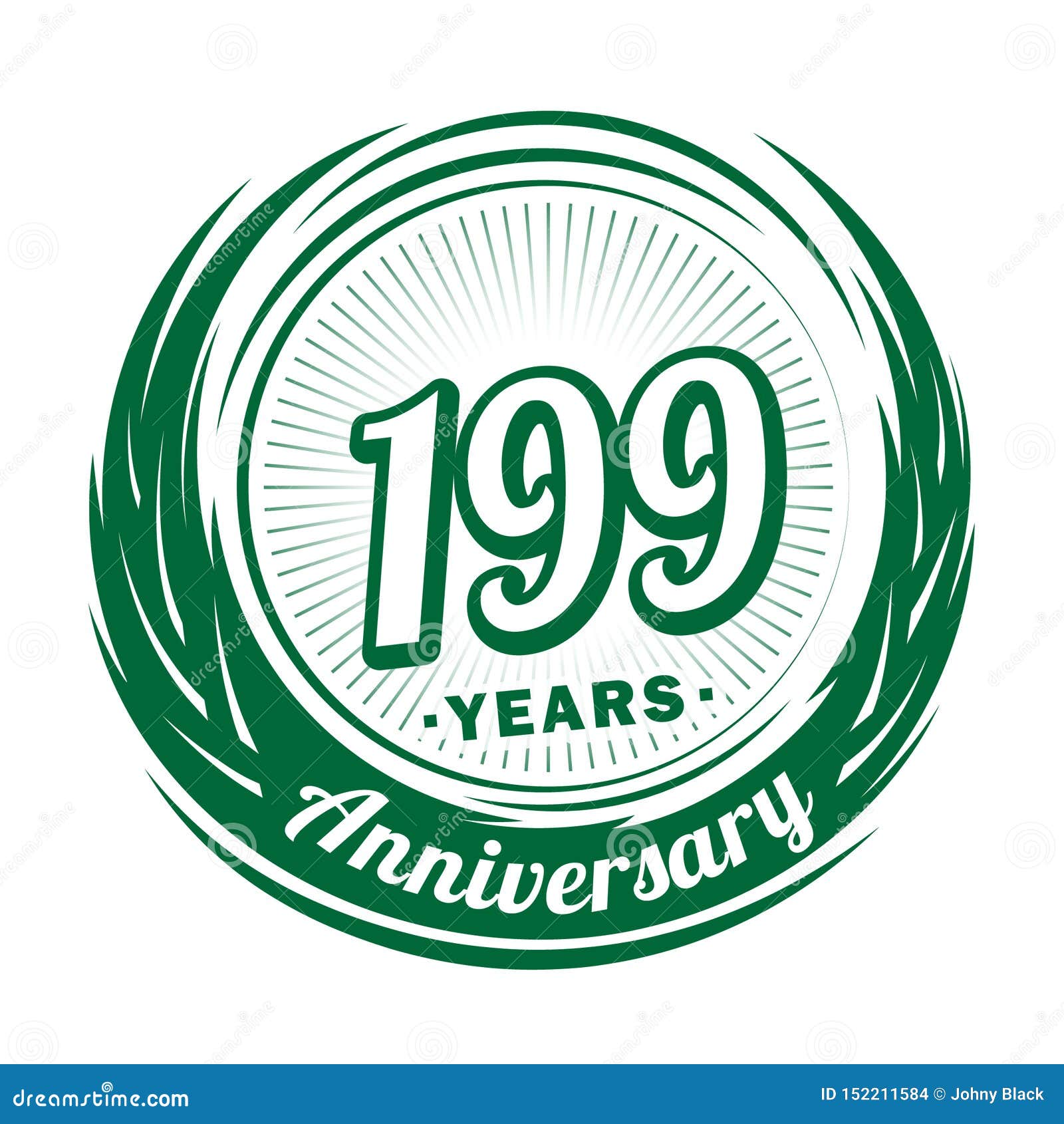 199 Years Anniversary. Elegant Anniversary Design. 199th Logo. Stock ...