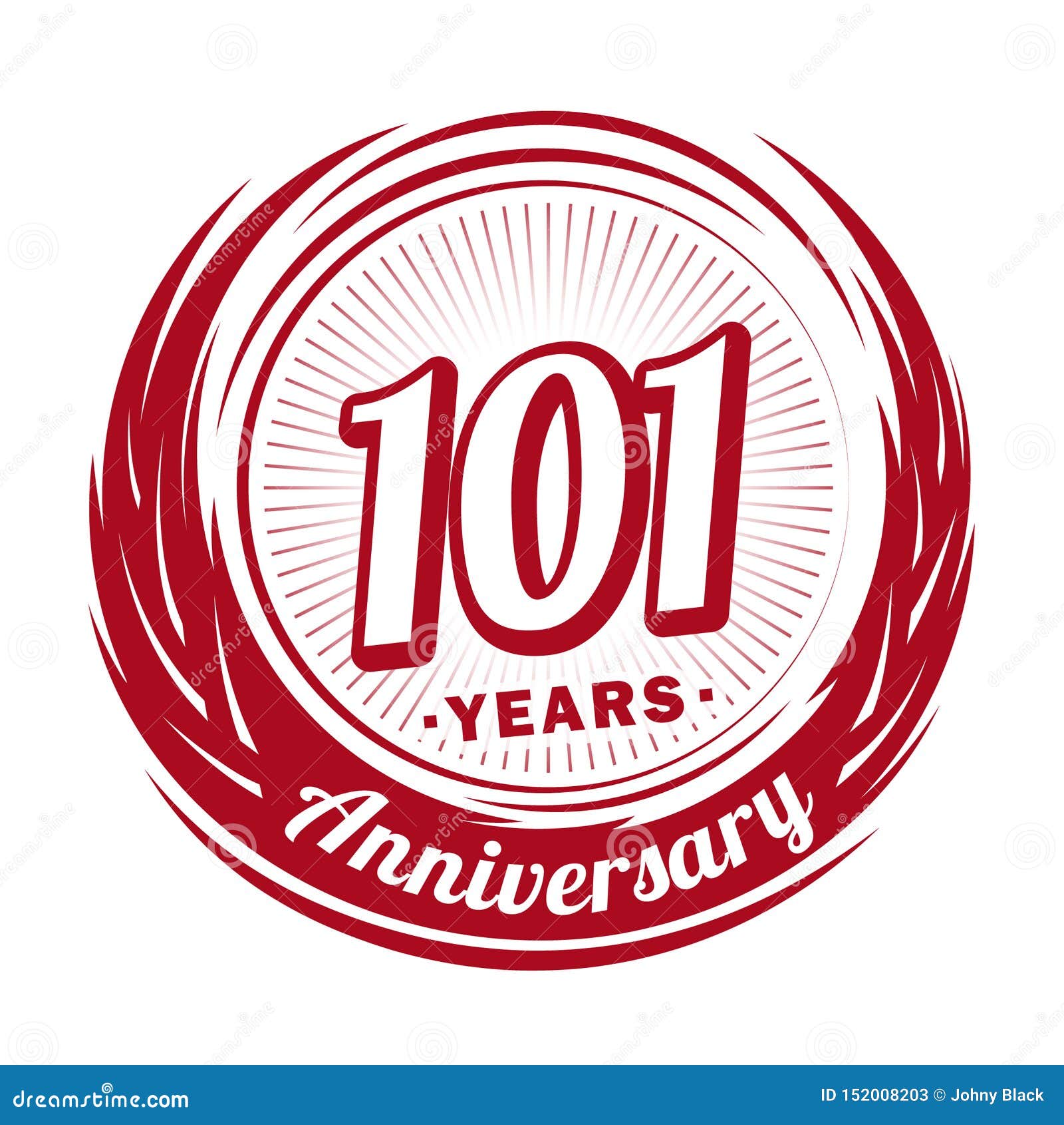 101 Years Anniversary. Elegant Anniversary Design. 101st Logo. Stock ...