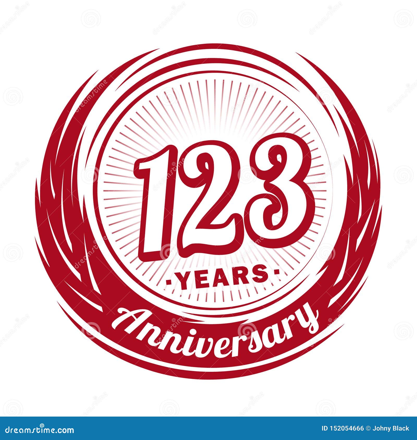 123 Years Anniversary. Elegant Anniversary Design. 123rd Logo. Stock ...