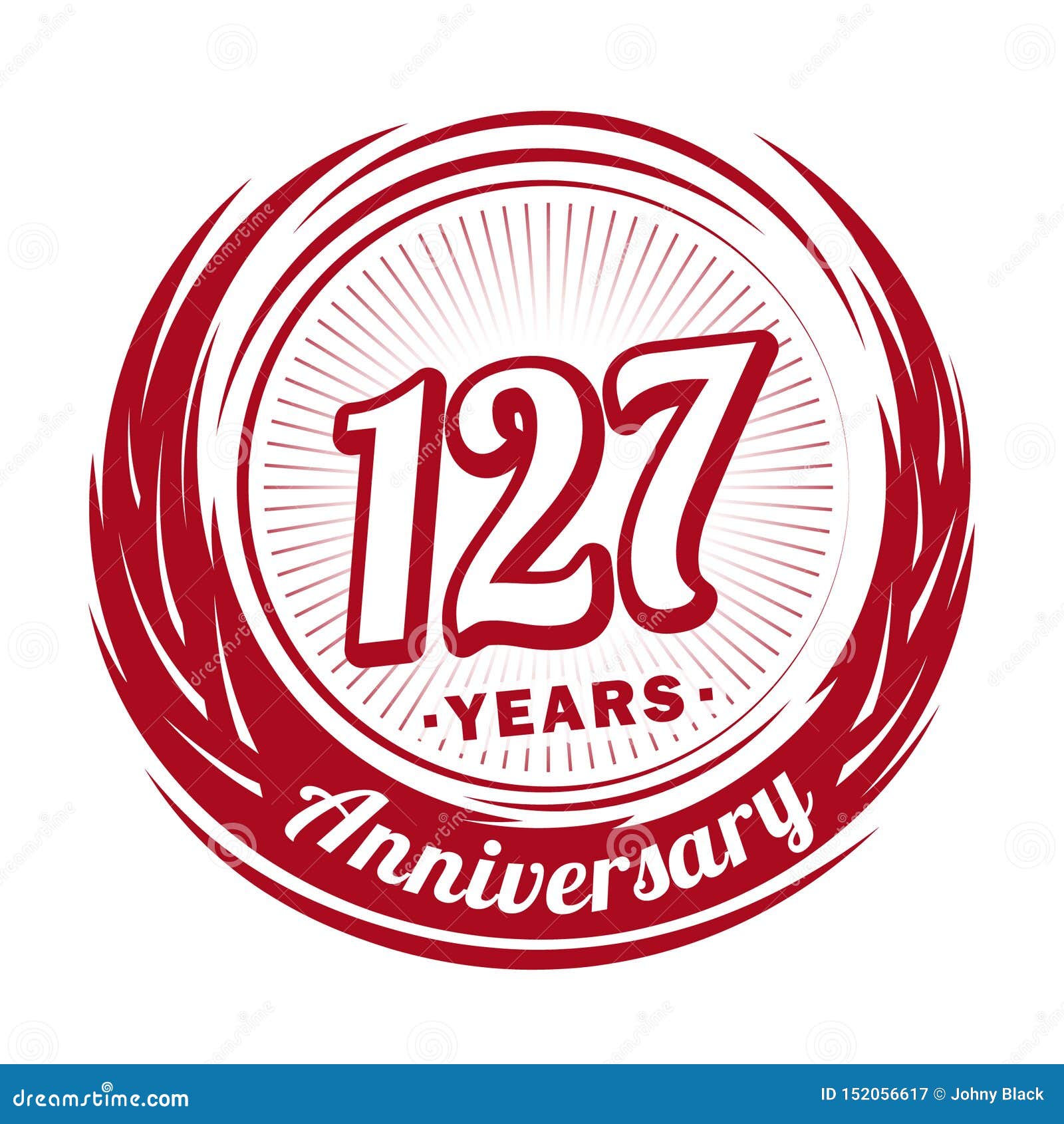 127 Years Anniversary. Elegant Anniversary Design. 127th Logo. Stock ...