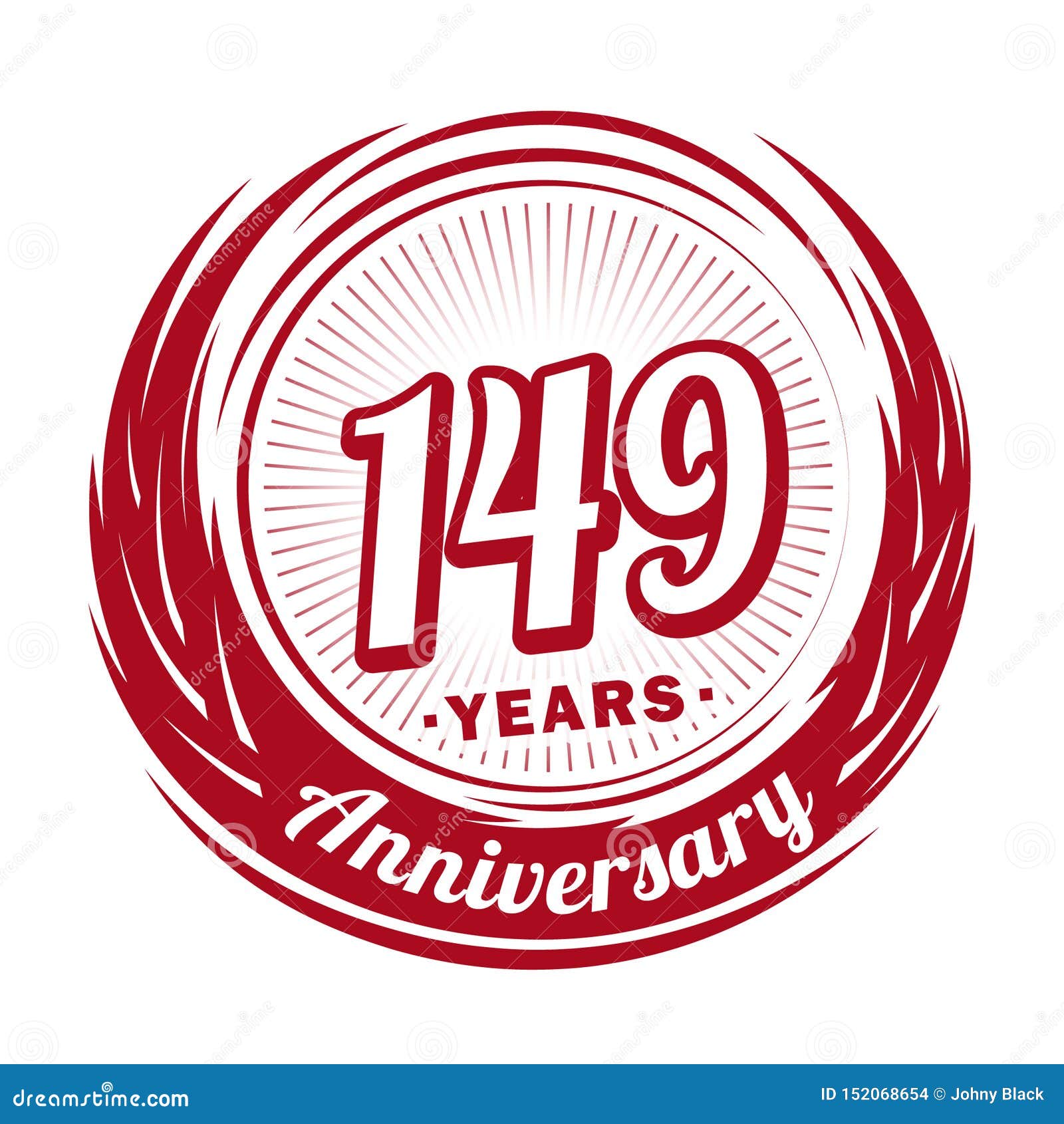 149 Years Anniversary. Elegant Anniversary Design. 149th Logo. Stock ...