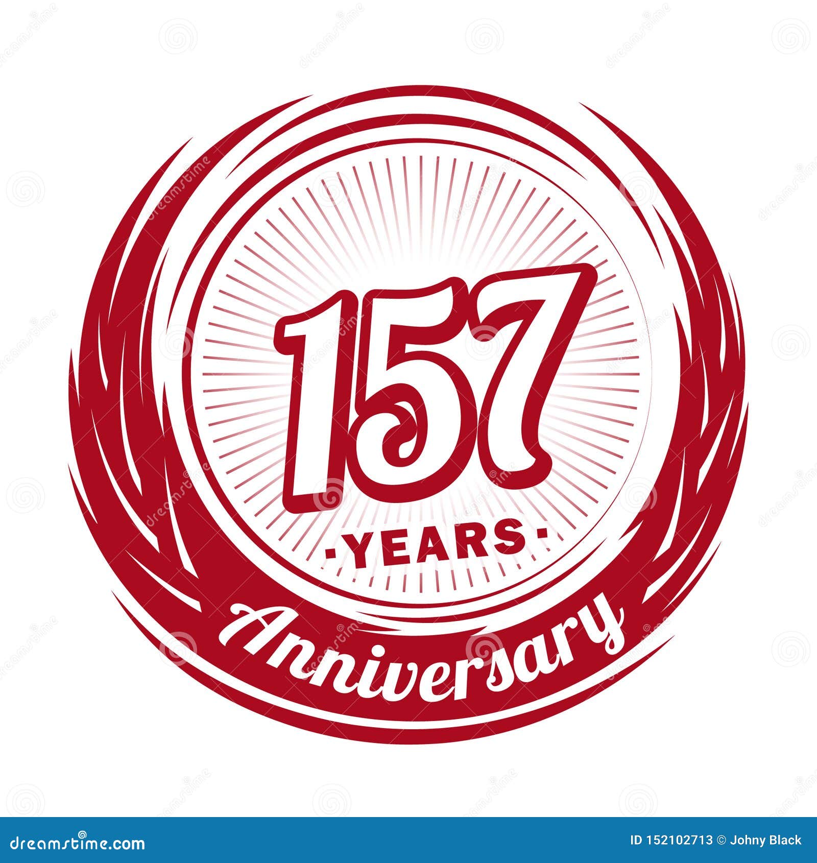 157 Years Anniversary. Elegant Anniversary Design. 157th Logo. Stock ...