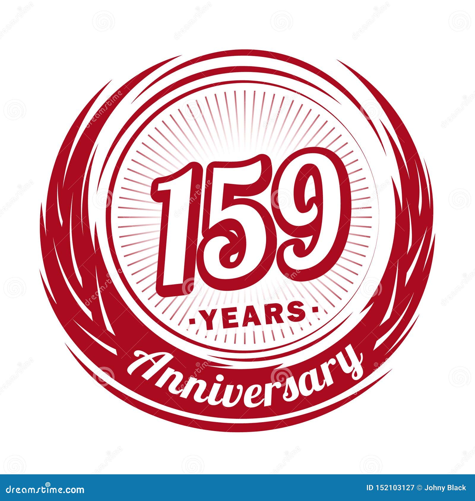 159 Years Anniversary. Elegant Anniversary Design. 159th Logo. Stock ...