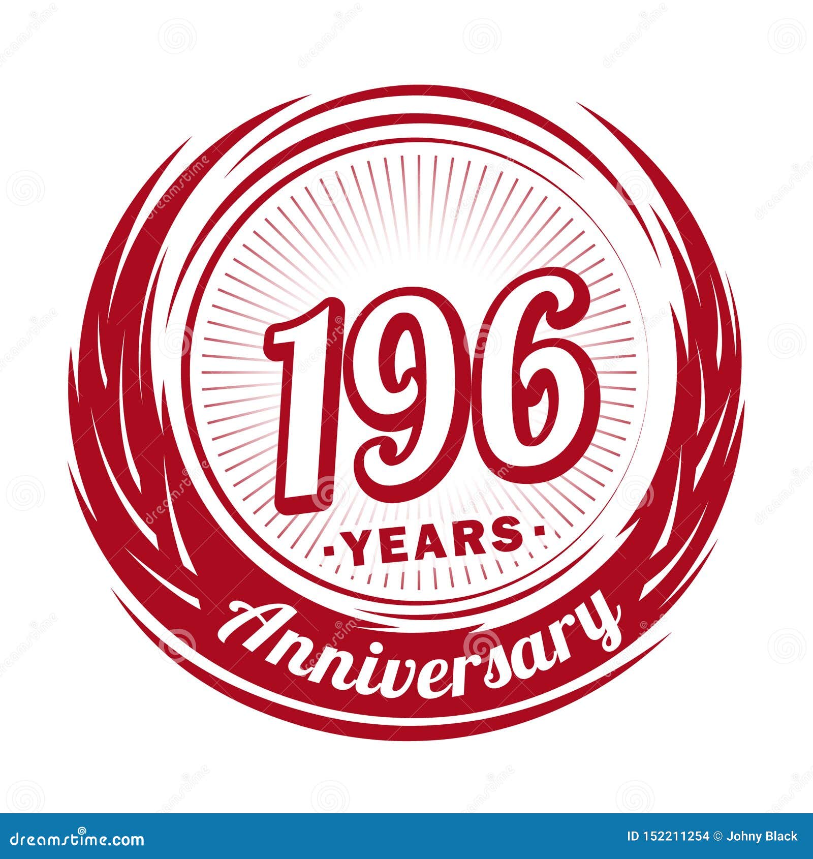 196 Years Anniversary. Elegant Anniversary Design. 196th Logo. Stock ...
