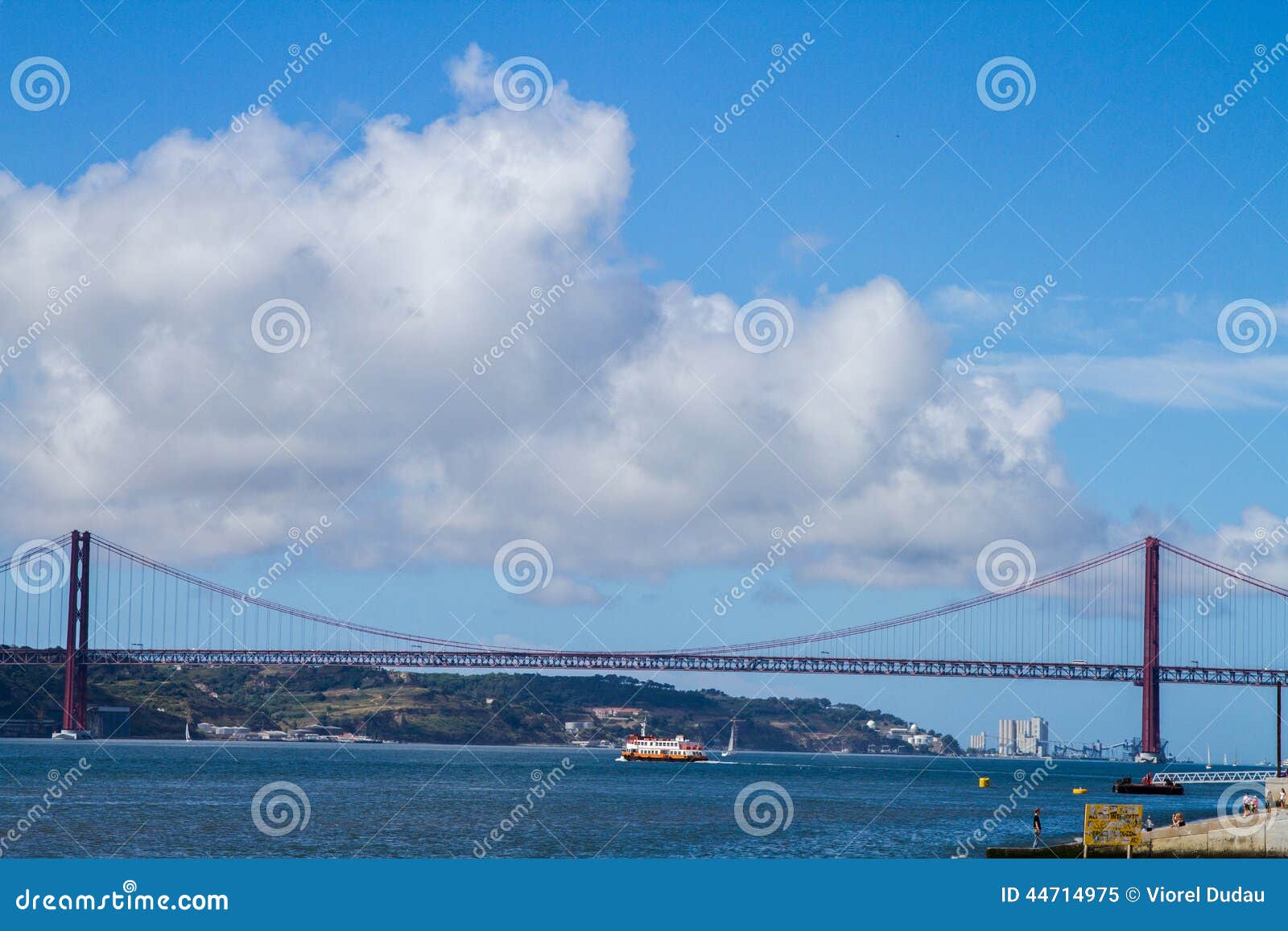 The 25th of April Bridge in Lisbon, Portugal Stock Image - Image of ...