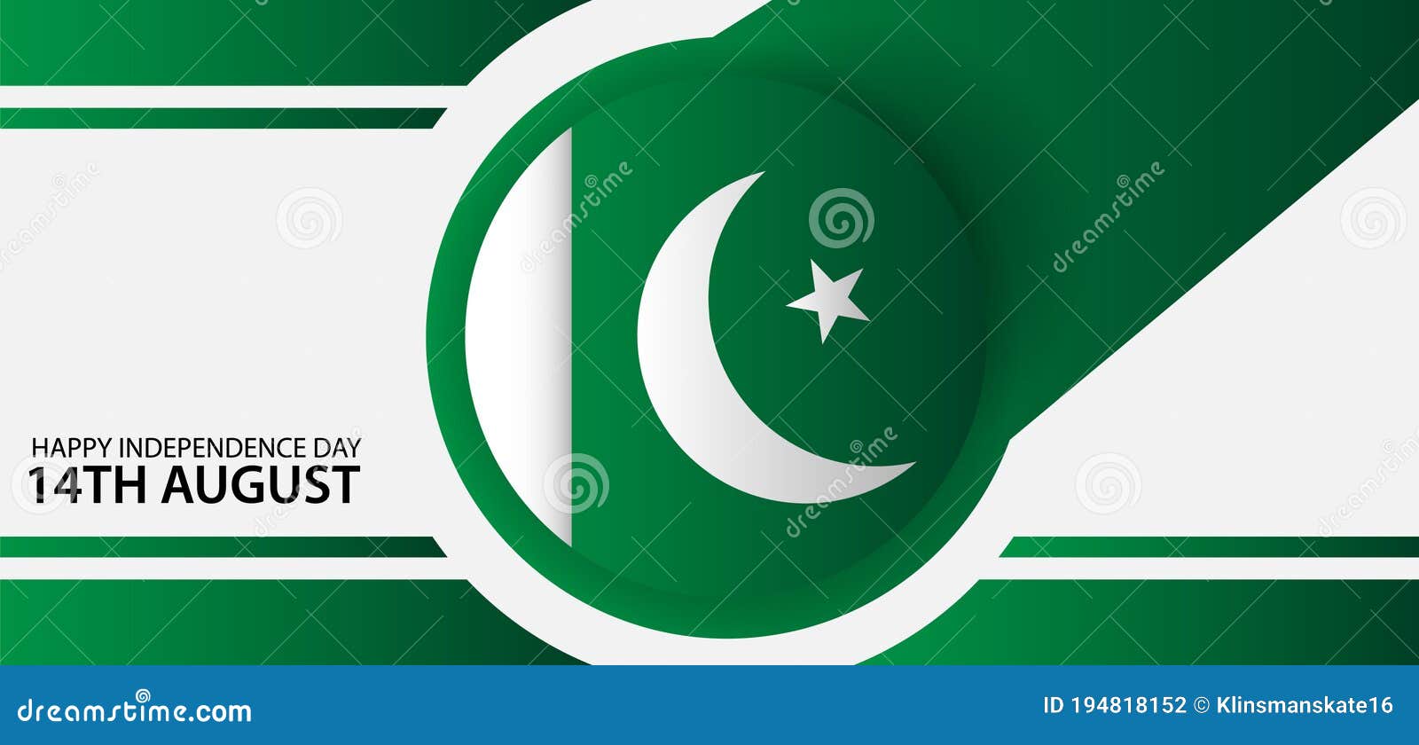 14th August Happy Independence Day Pakistan Background Design Stock ...