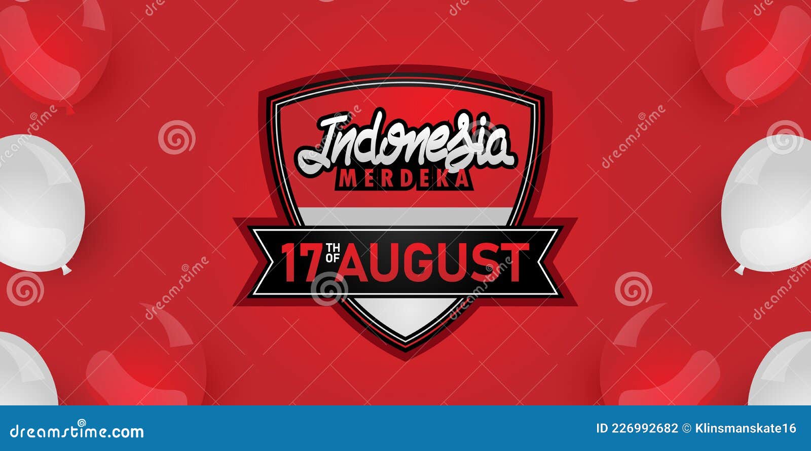 17th August Indonesia Independence Day Banner Concept Stock Vector ...