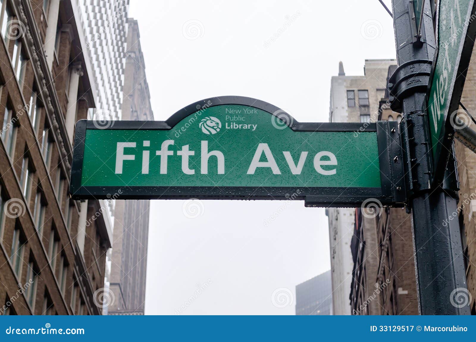 5th Avenue Sign, New York editorial photography. Image of signpost ...