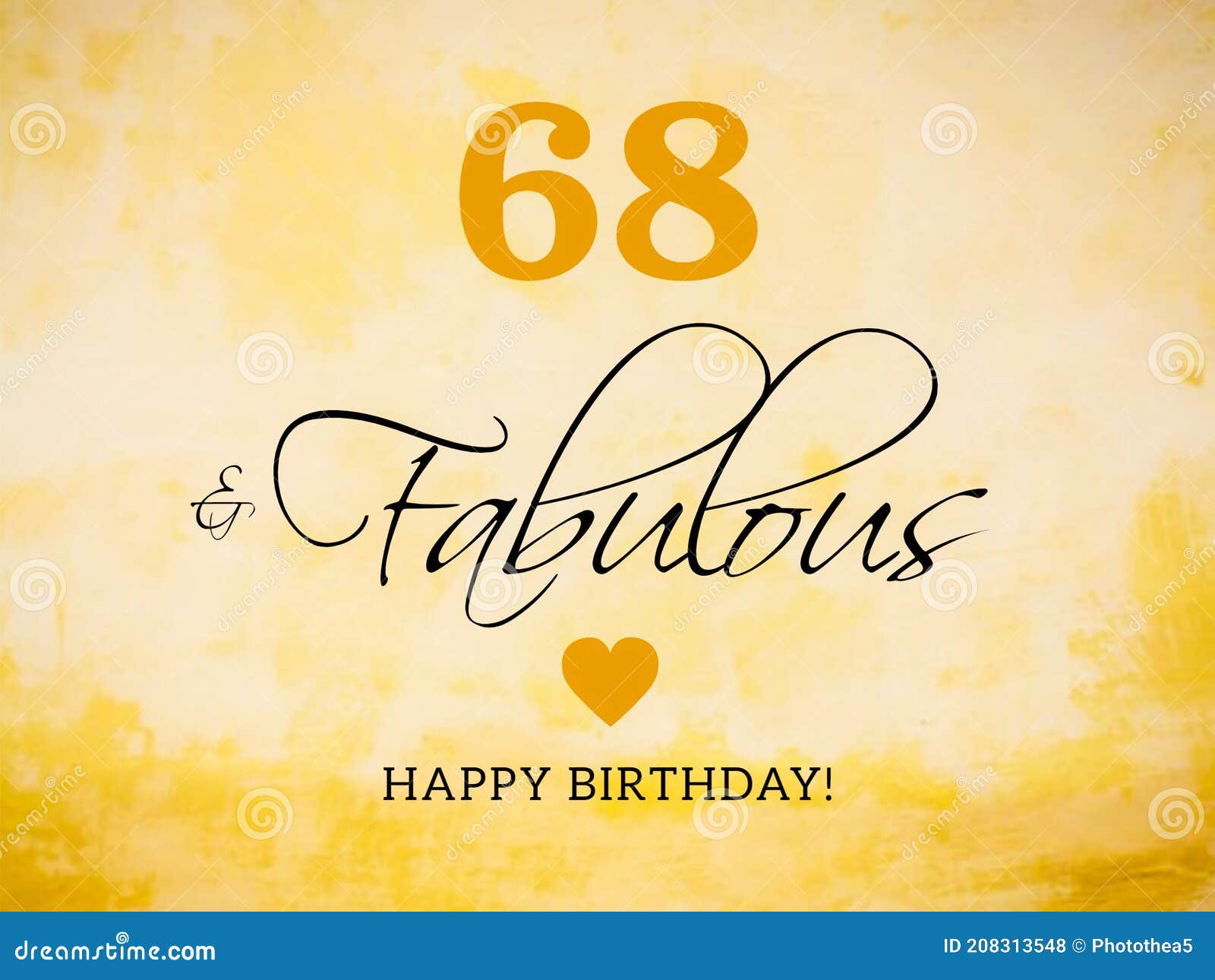 68th Birthday Card Wishes Illustration Stock Illustration ...