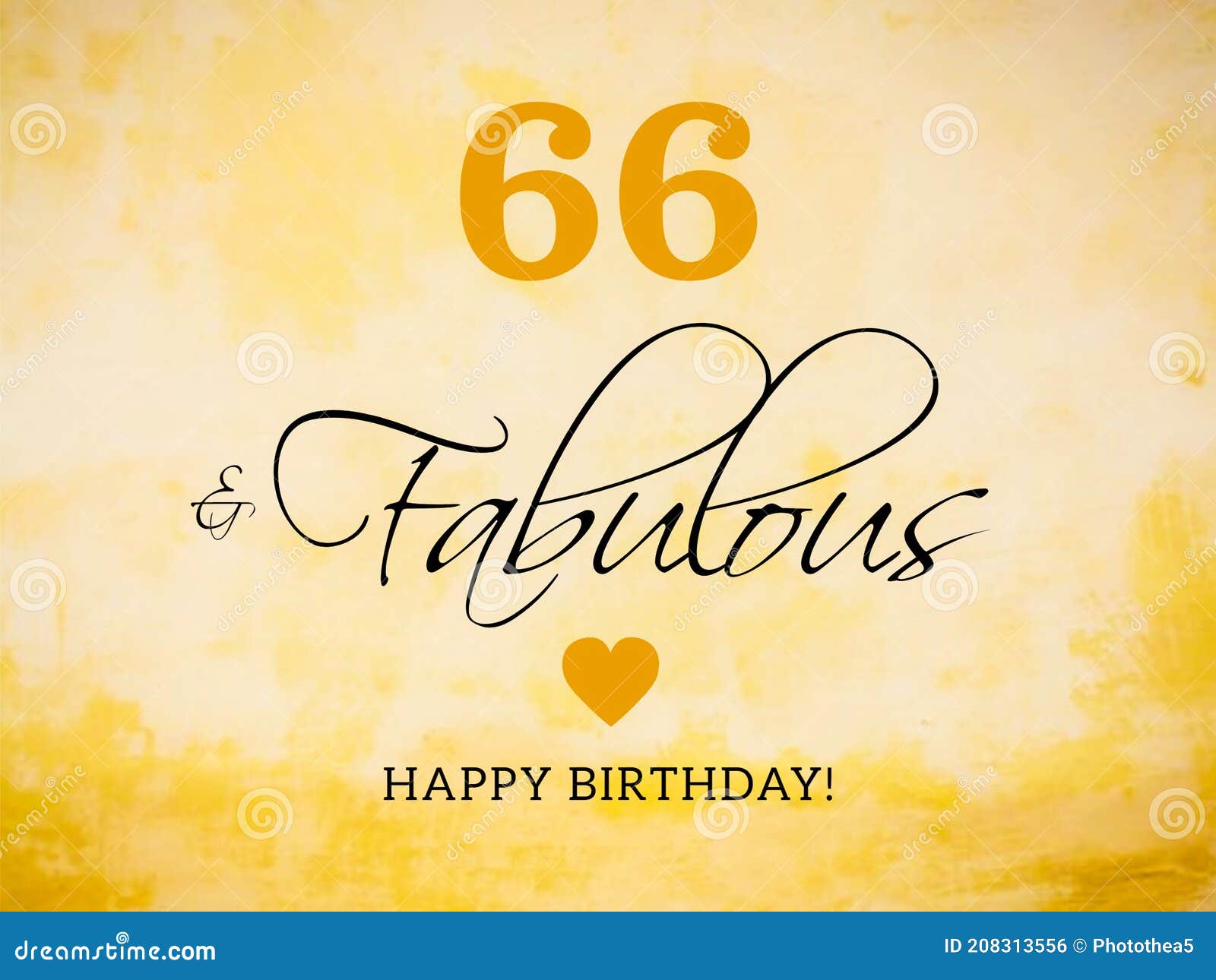 66th Birthday Card Wishes Illustration Stock Illustration ...