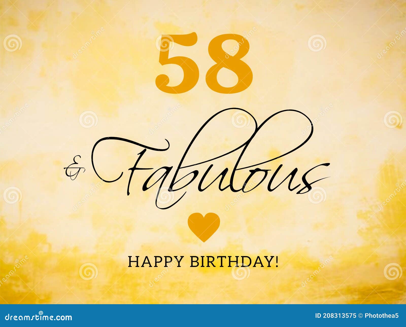 58th Birthday Card Wishes Illustration Stock Illustration ...