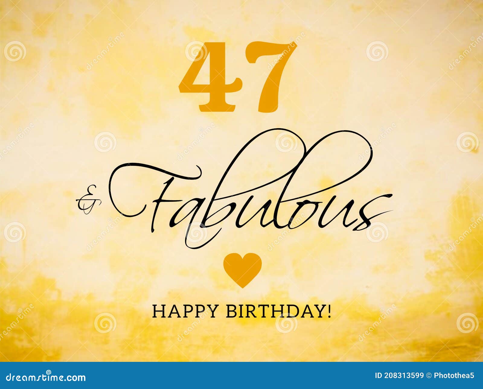 47th Birthday Card Wishes Illustration Stock Illustration ...