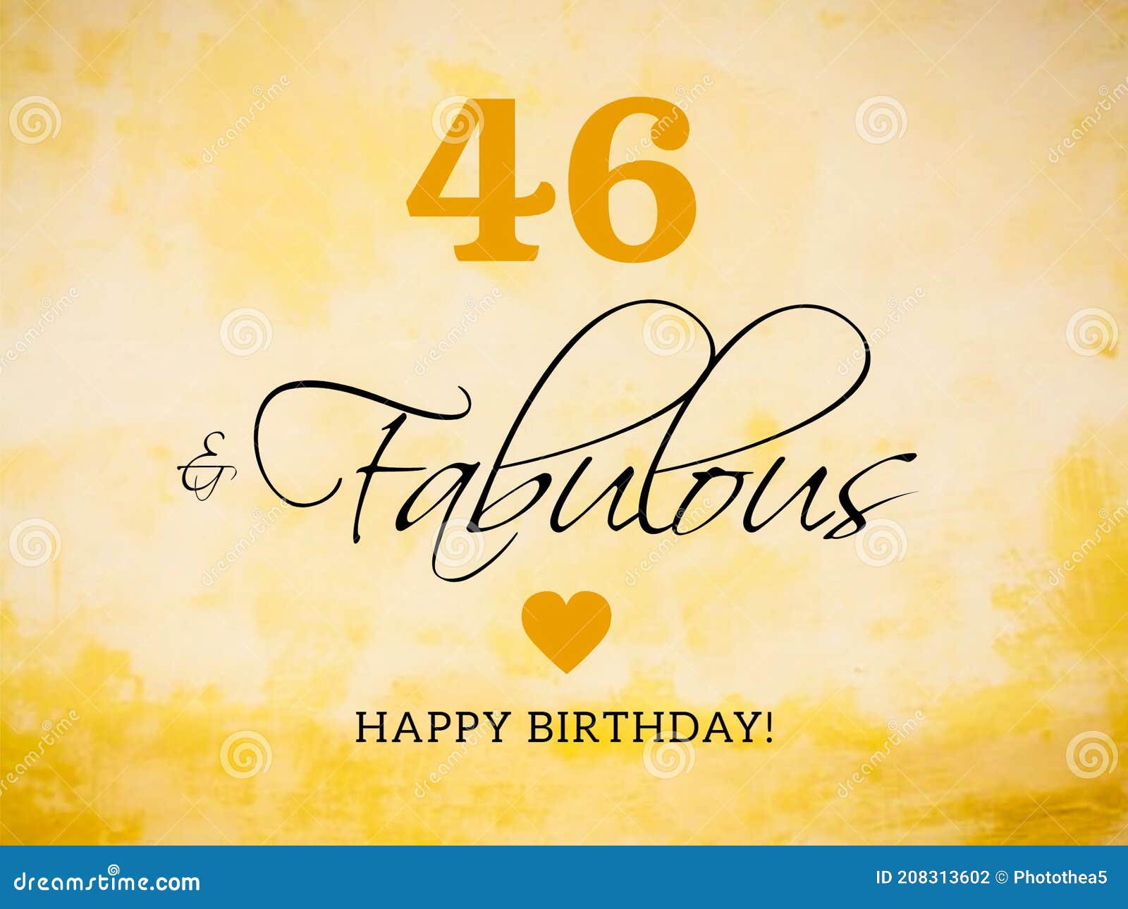 46th Birthday Card Wishes Illustration Stock Illustration ...