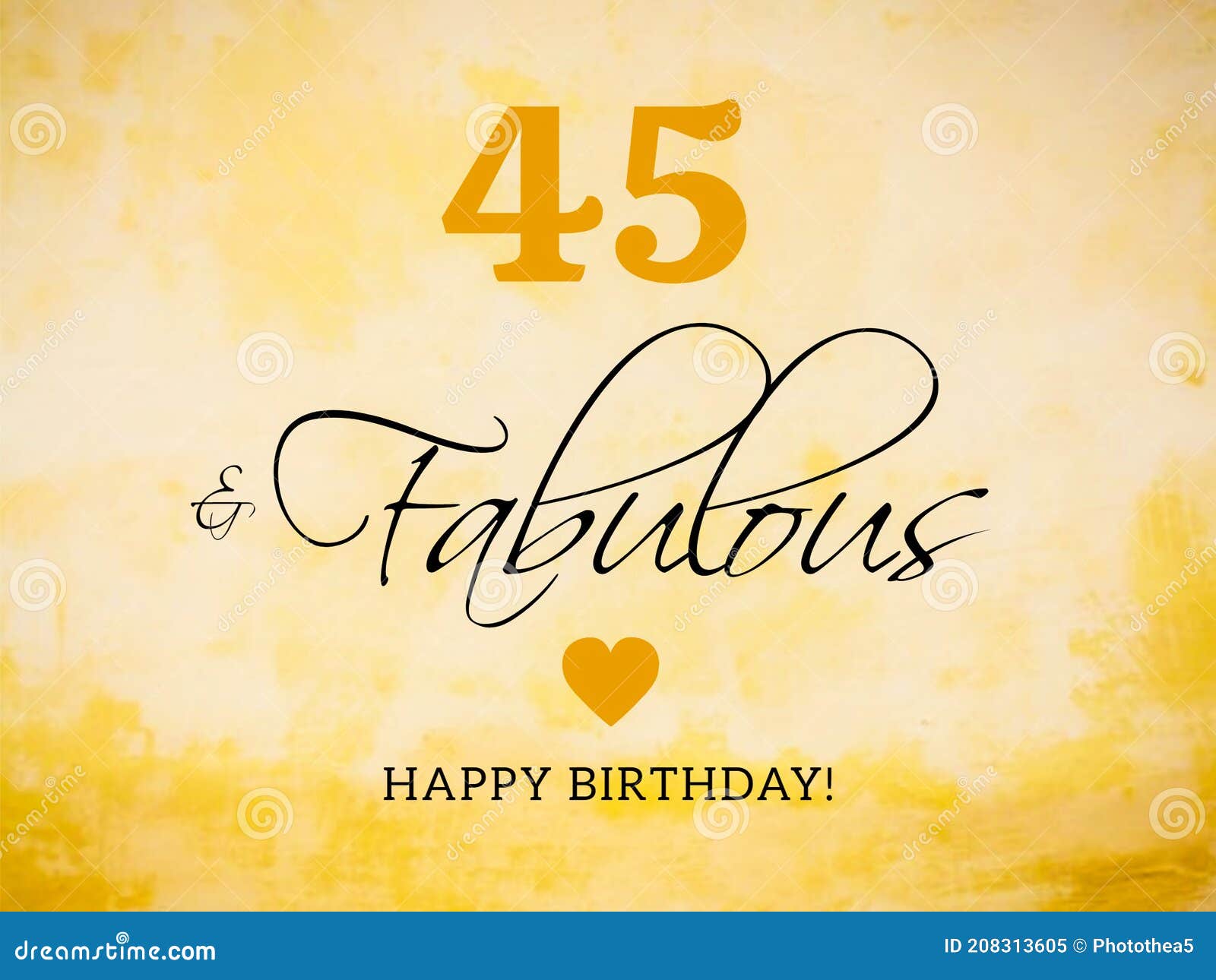 45th Birthday Card Wishes Illustration Stock Illustration ...