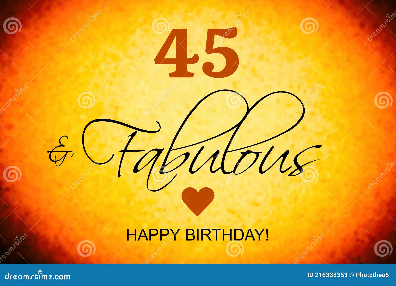 45th Birthday Card Wishes Illustration Stock Illustration ...