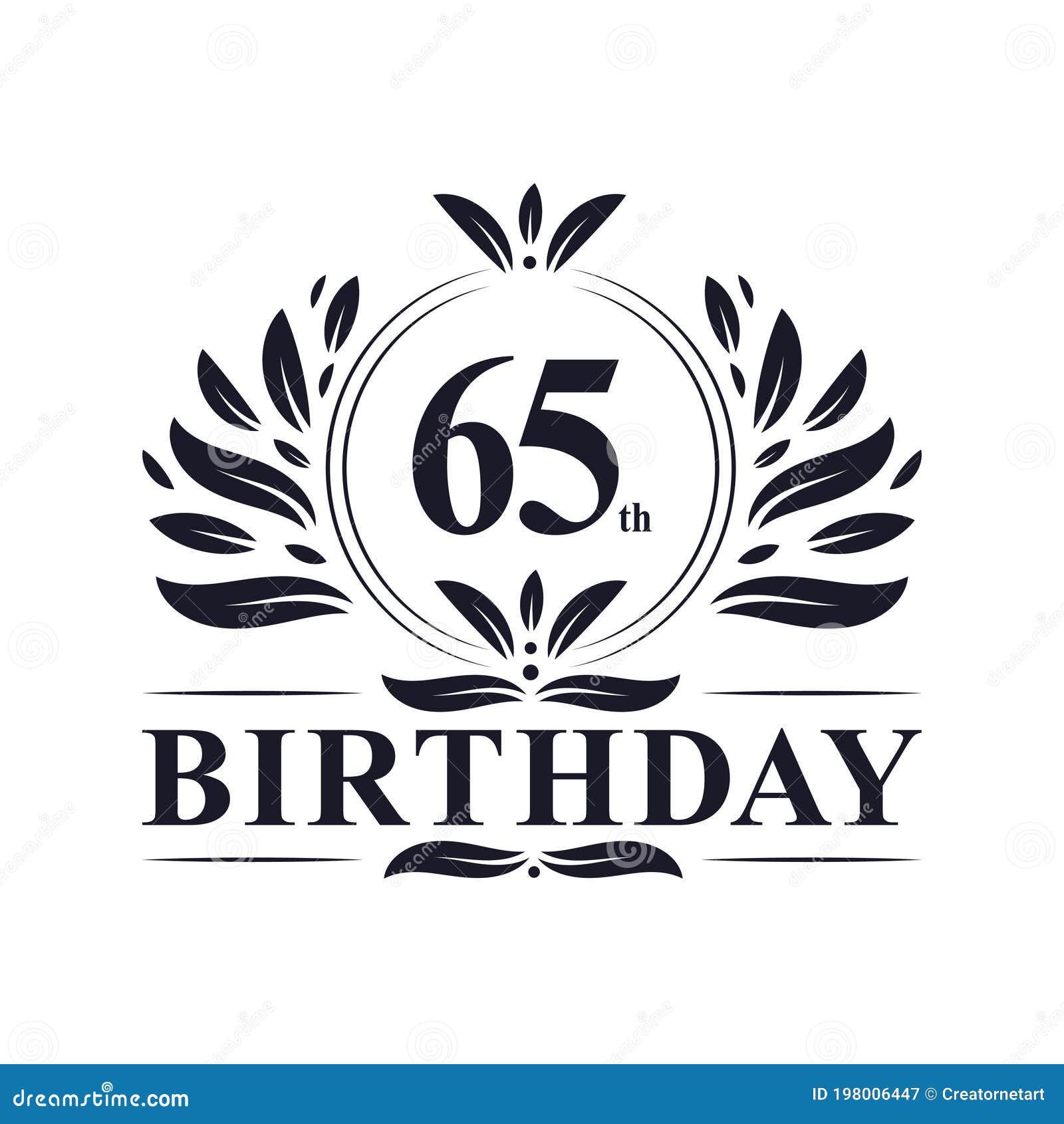 65th Birthday Logo, 65 Years Birthday Celebration Stock Vector ...