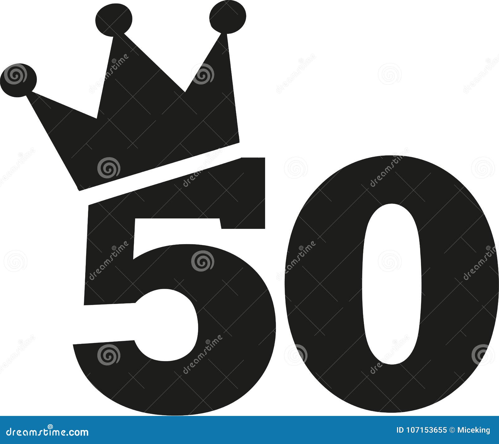 50th Birthday Number Crown Royalty-Free Stock Photo | CartoonDealer.com ...