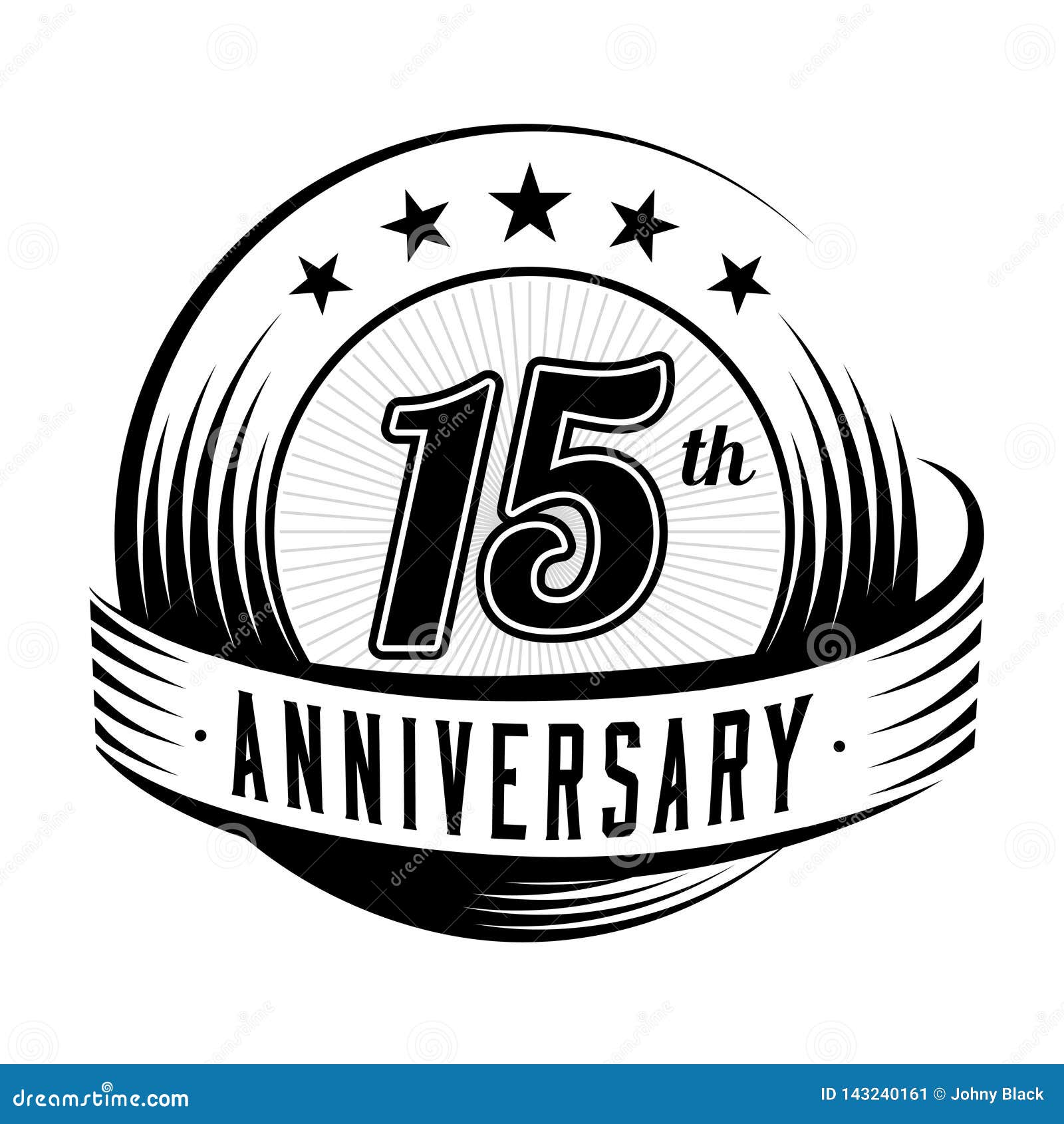 15 Years Anniversary Design Template. 15th Anniversary Celebrating Logo ...
