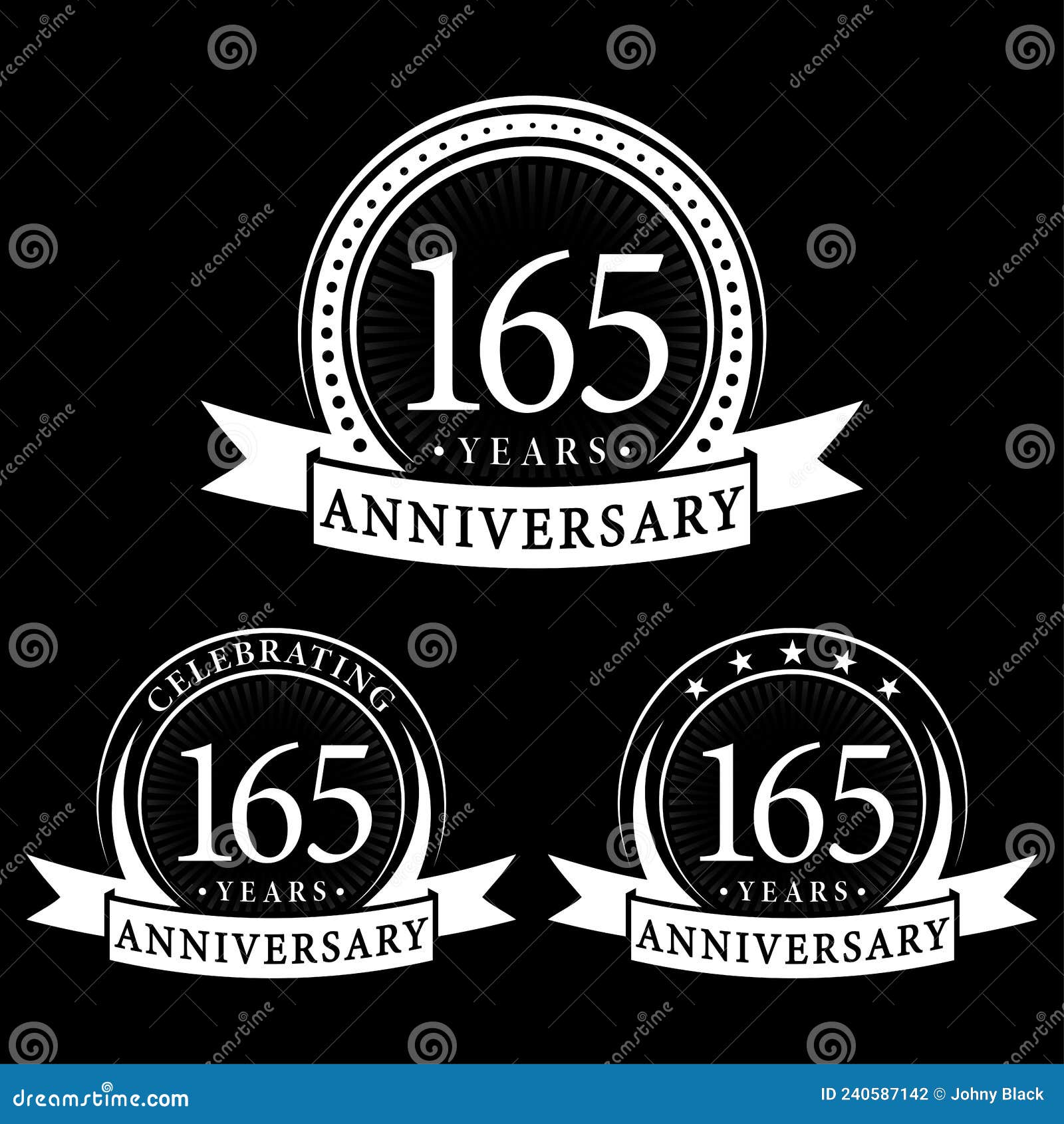 165 Years Anniversary Celebration Logotype. 165th Anniversary Logo ...