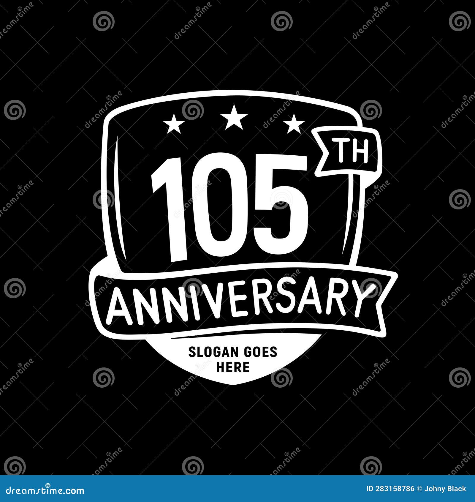 Happy 105th Anniversary. 105 Years Anniversary Design Template. Vector ...