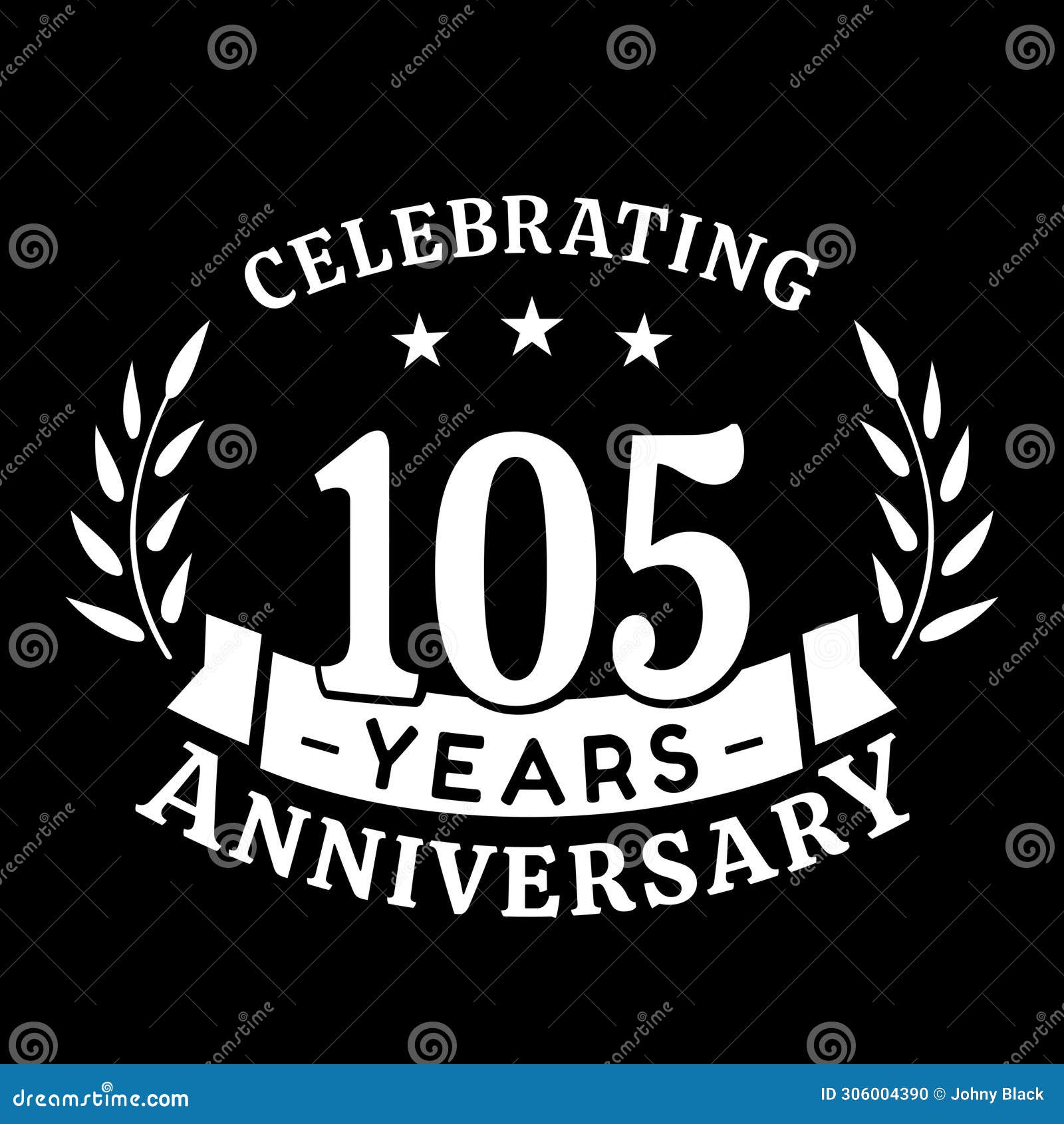 105 Years Anniversary Celebration Logotype. 105th Anniversary Logo ...
