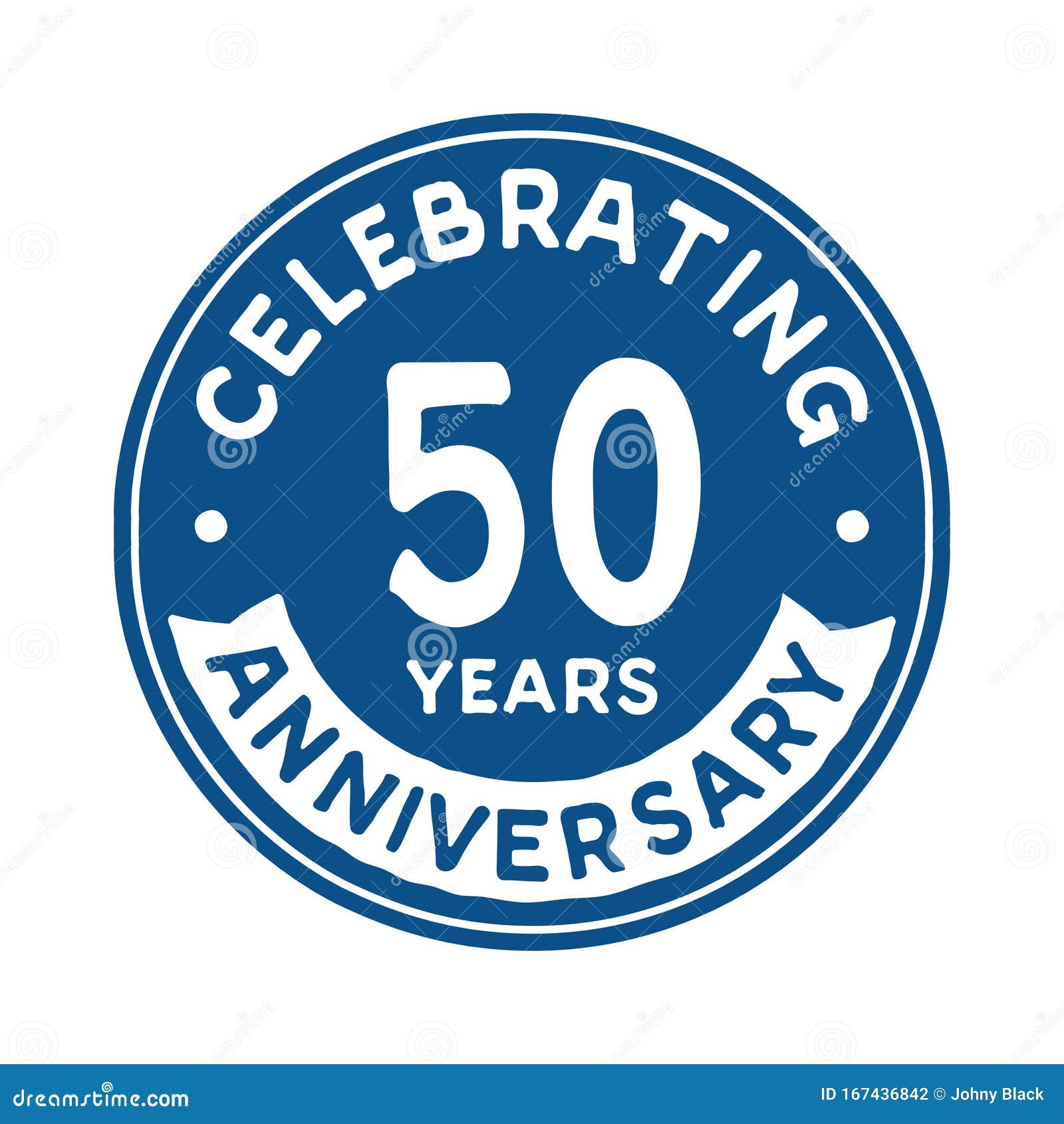 50 Years Celebrating Anniversary Design Template. Fifty Anniversary ...
